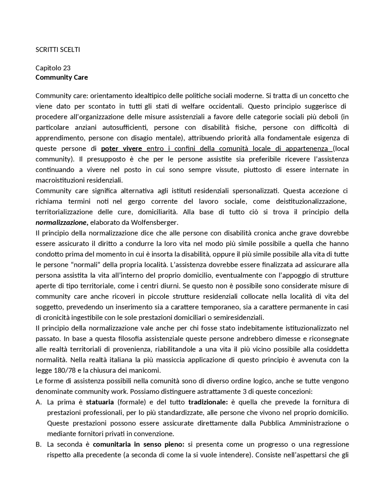 Scritti Scelti Cap 23 E 35 Docsity