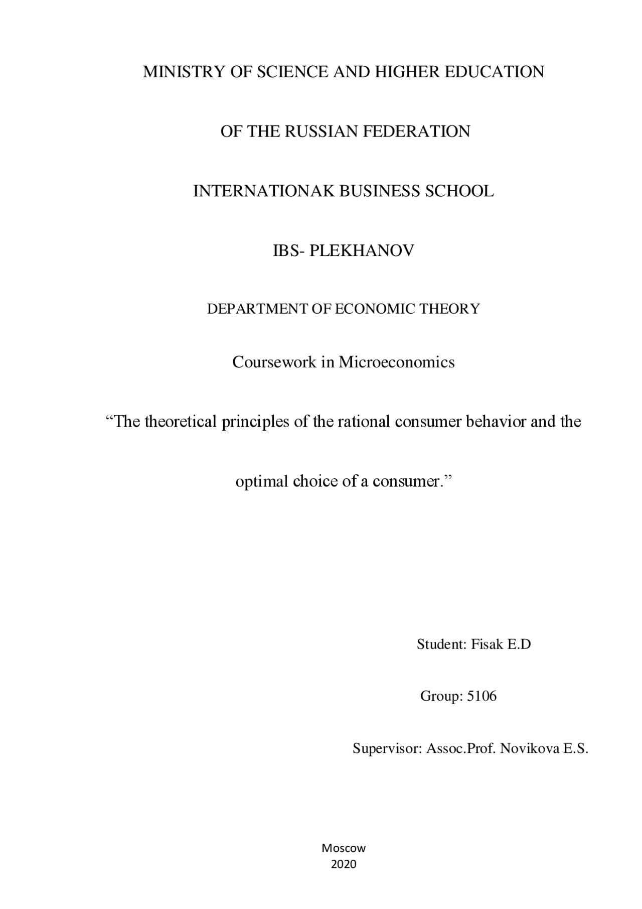 The theoretical principles of the rational consumer behavior and the ...