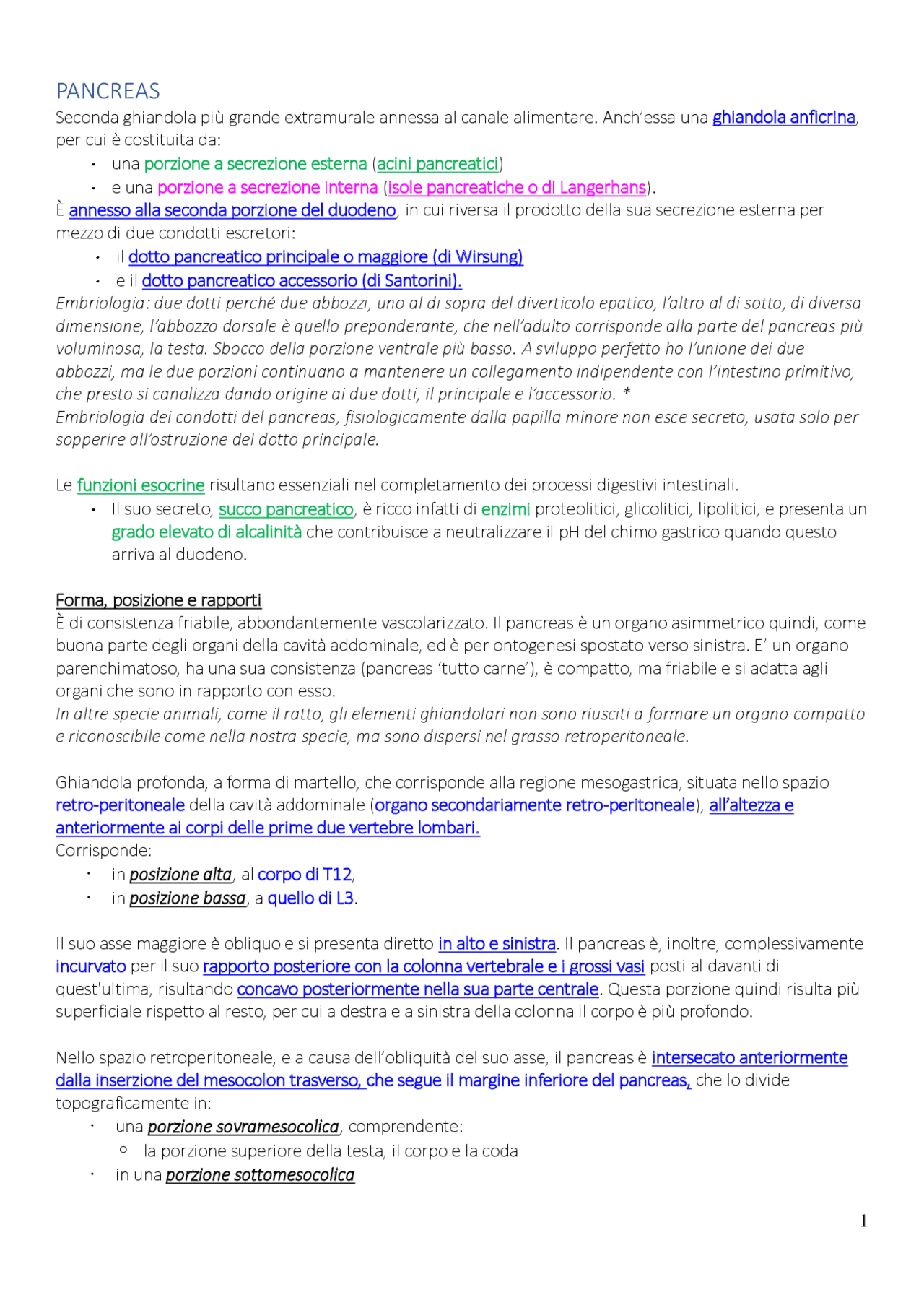 Pancreas Macro E Micro Docsity