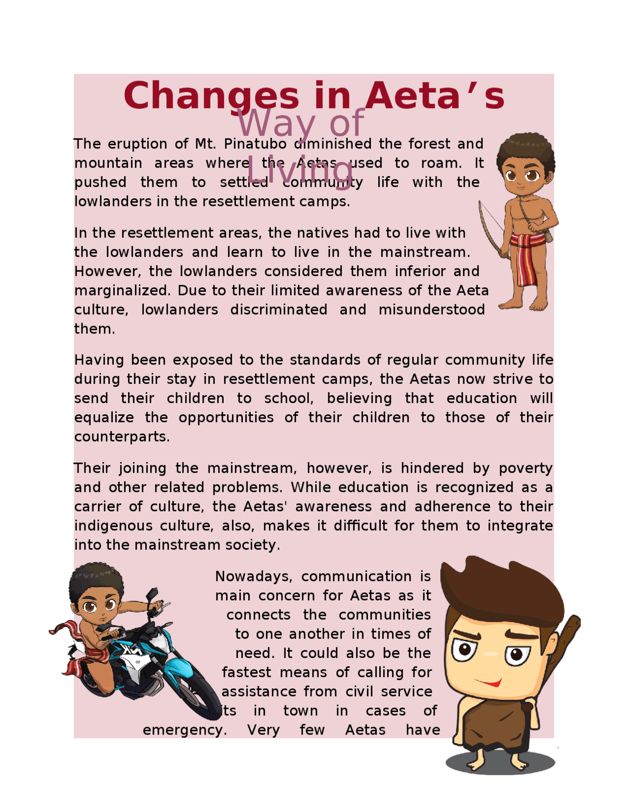 Case study about aetas - Docsity