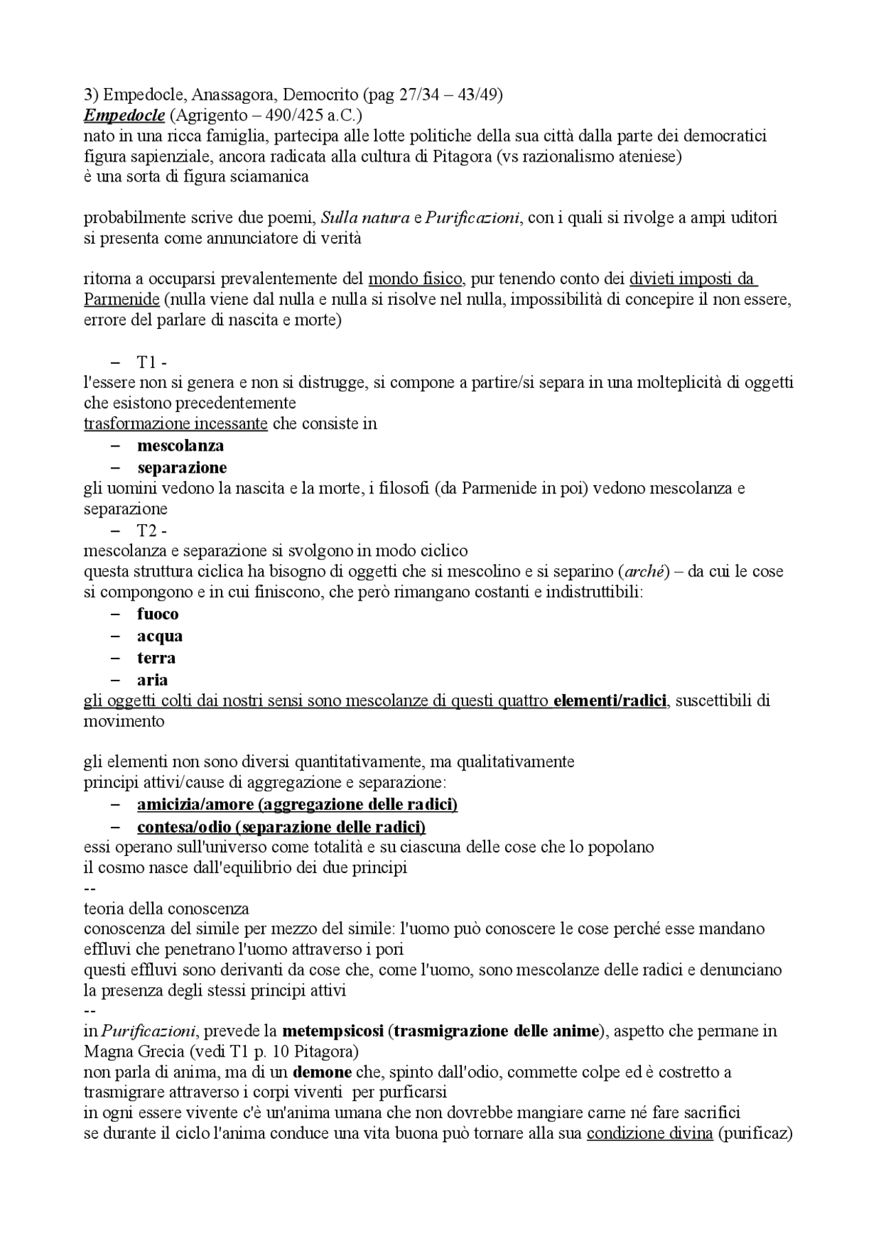 Storia della filosofia antica - Empedocle, Anassagora, Democrito ...