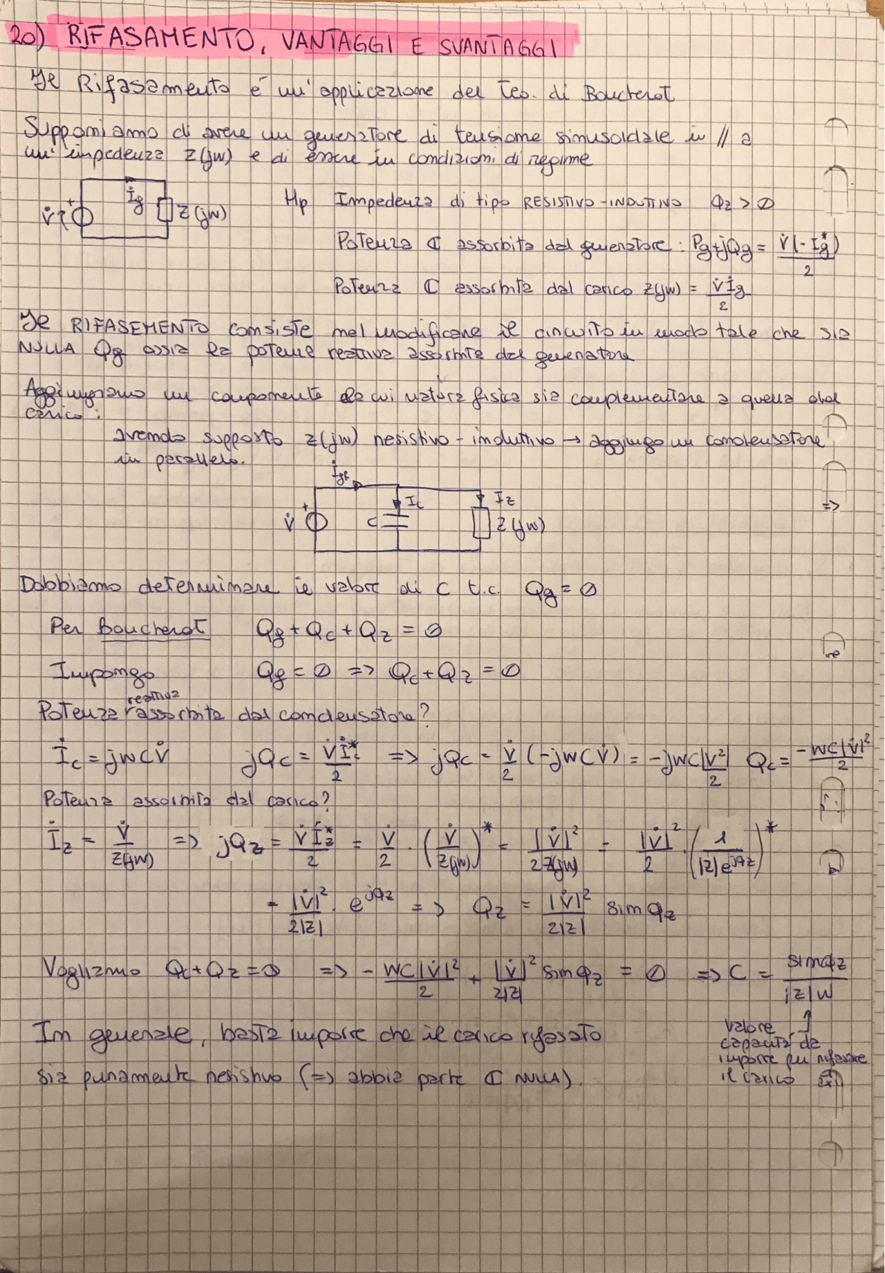 Teoria Dei Circuiti Appunti Vari Docsity