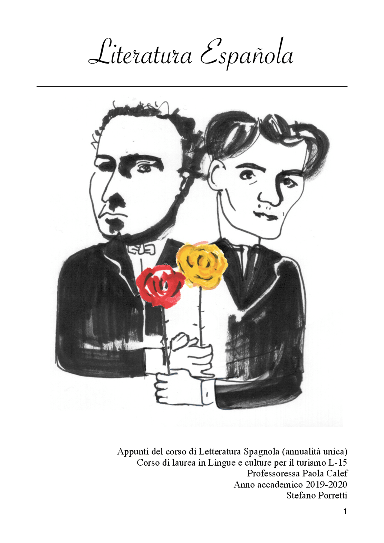 Calef P Letteratura Spagnola Appunti Docsity