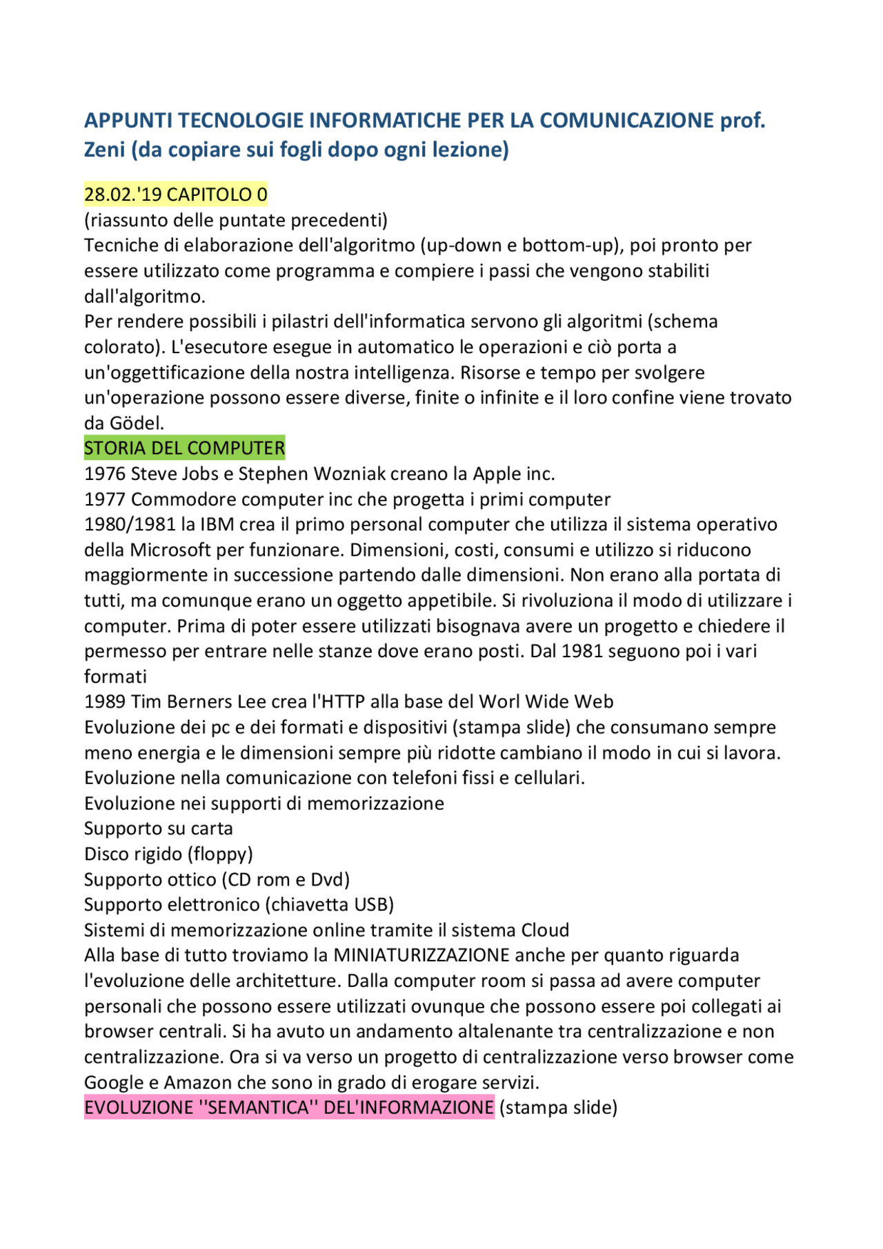Tecnologie Informatiche Per La Comunicazione Appunti Docsity