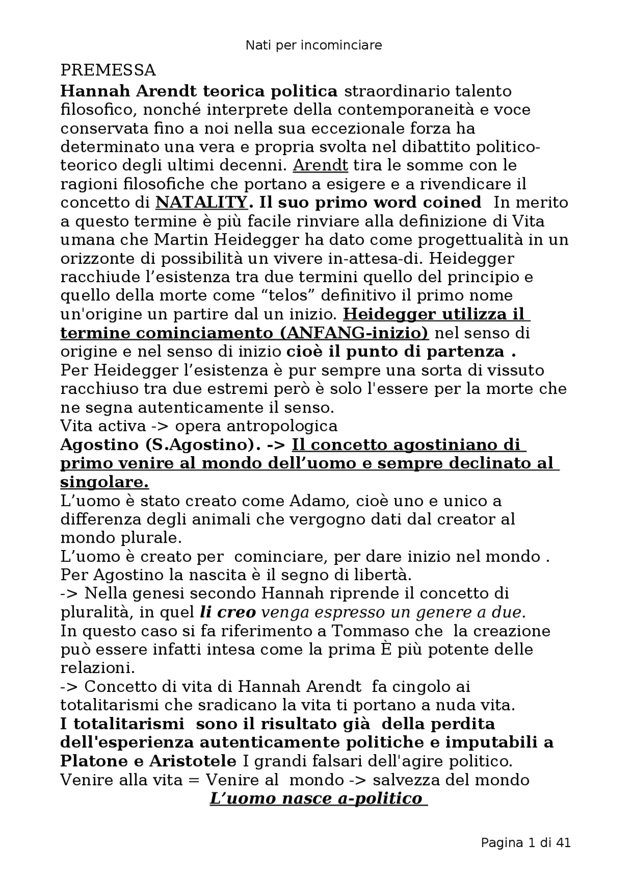 Nati Per Incominciare Appunti Filosofia Docsity