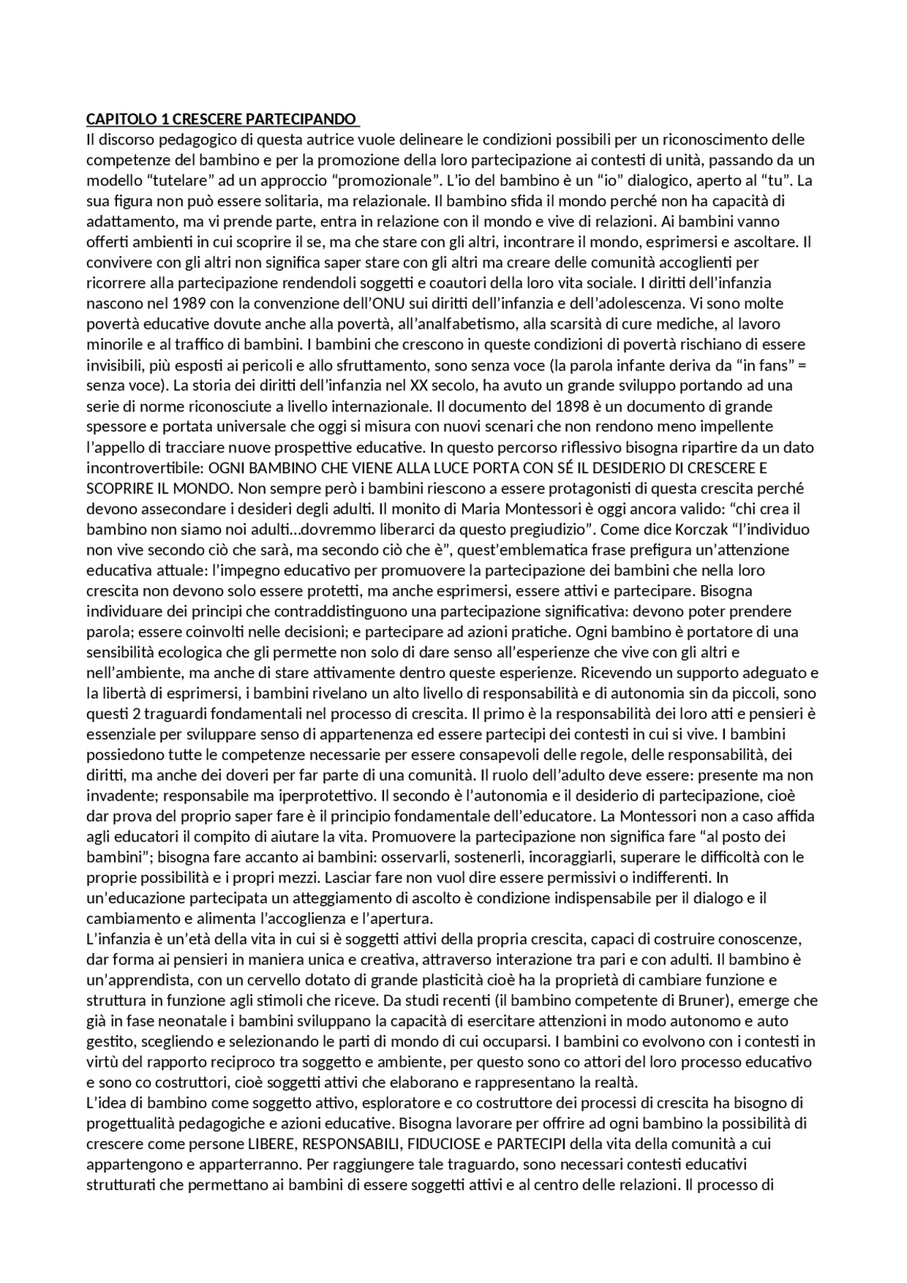 Crescere Partecipando Docsity