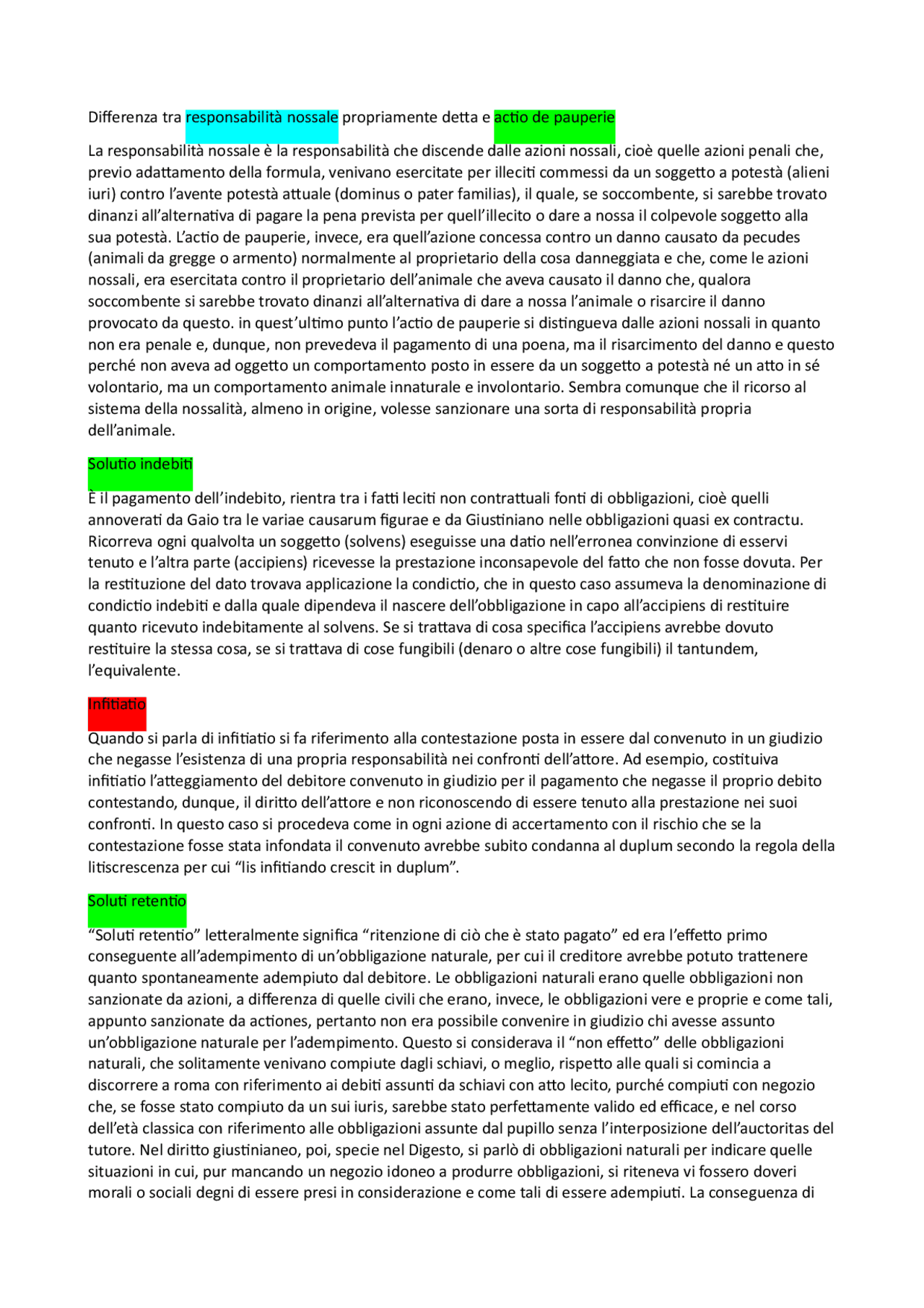 Domande Diritto Romano Docsity