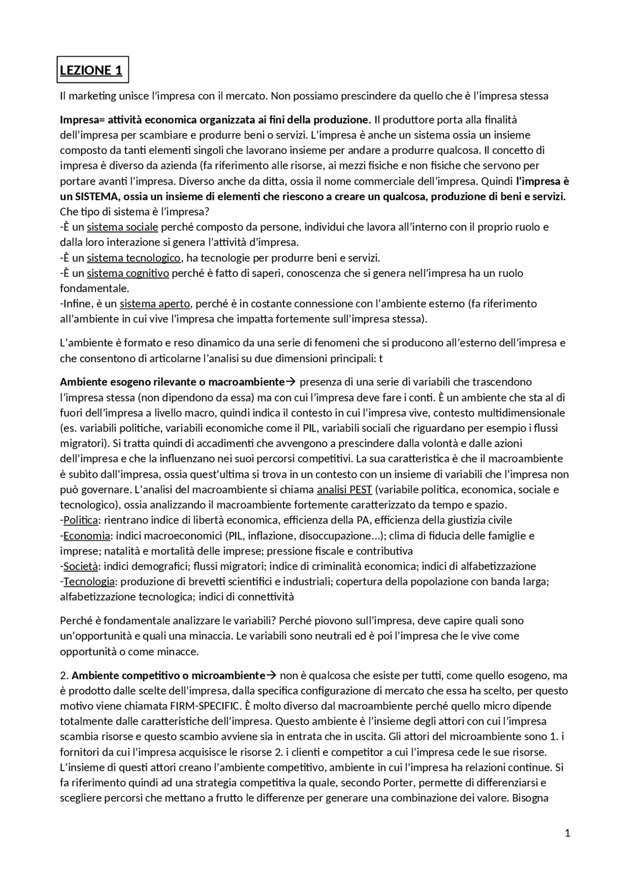 Appunti Market Driven Management Docsity