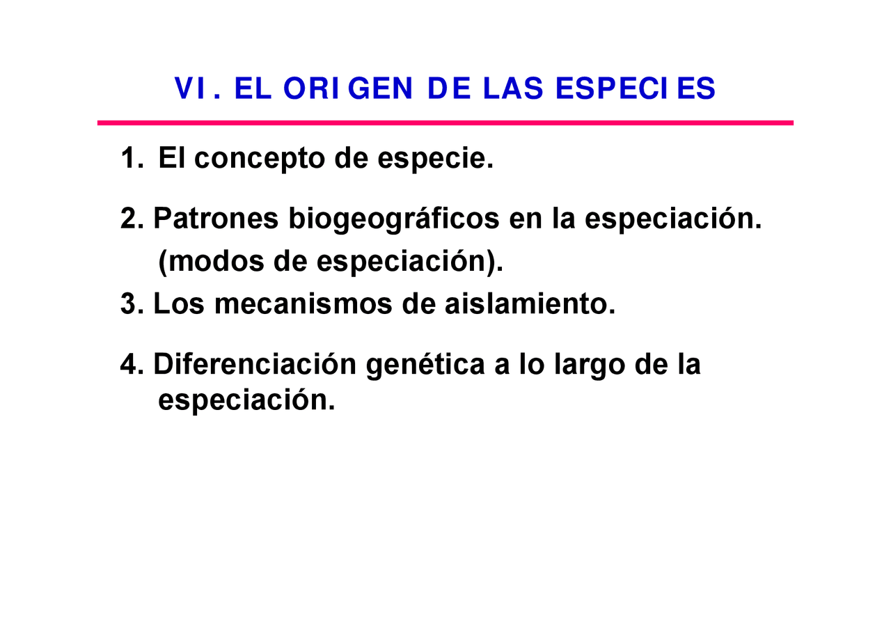 Tema 6 De Biología Evolutiva Apuntes De Biología Evolutiva Docsity