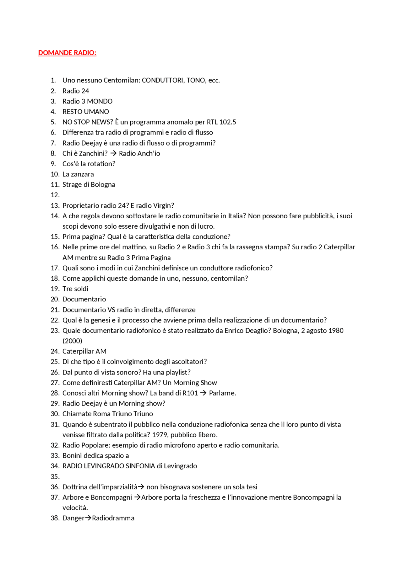 Domande Frequenti Esame Docsity