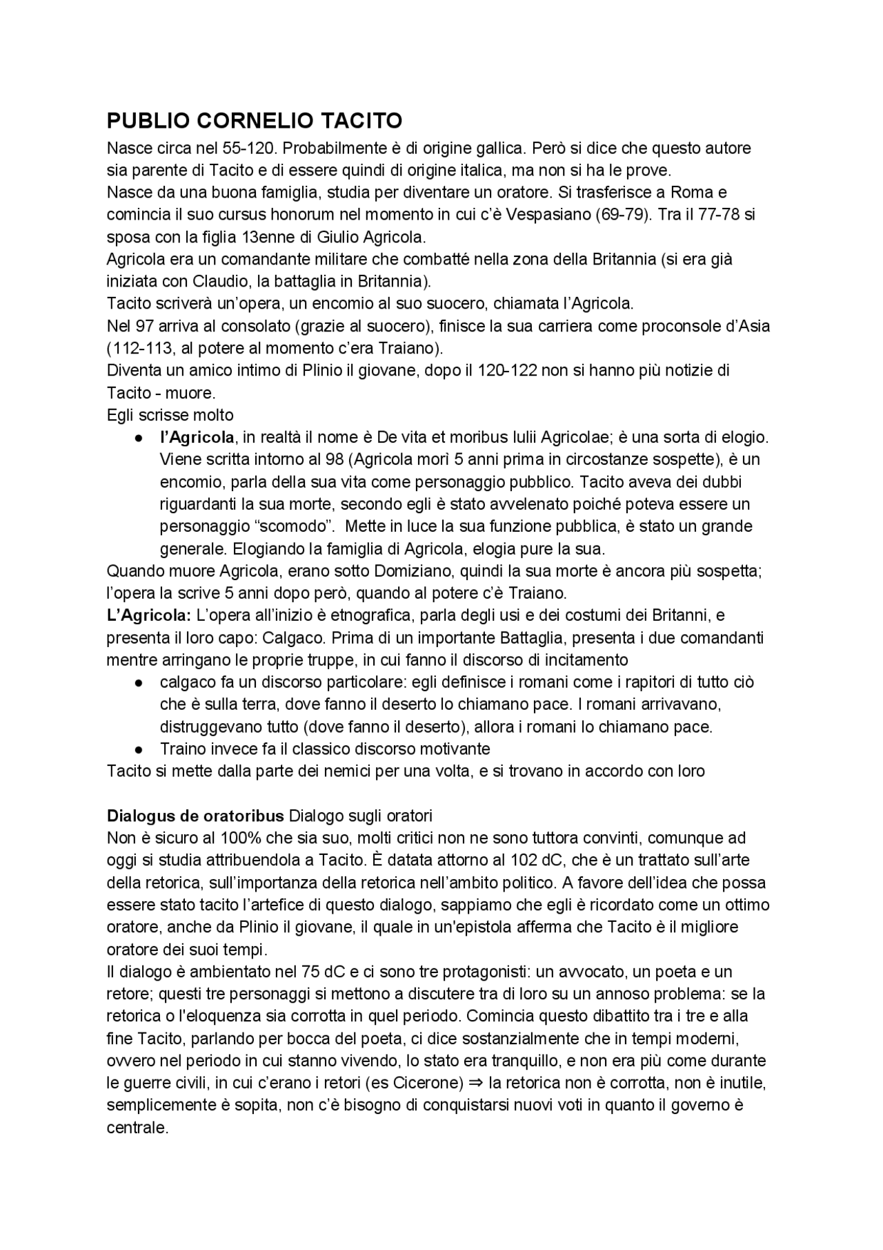 Publio Cornelio Tacito Docsity