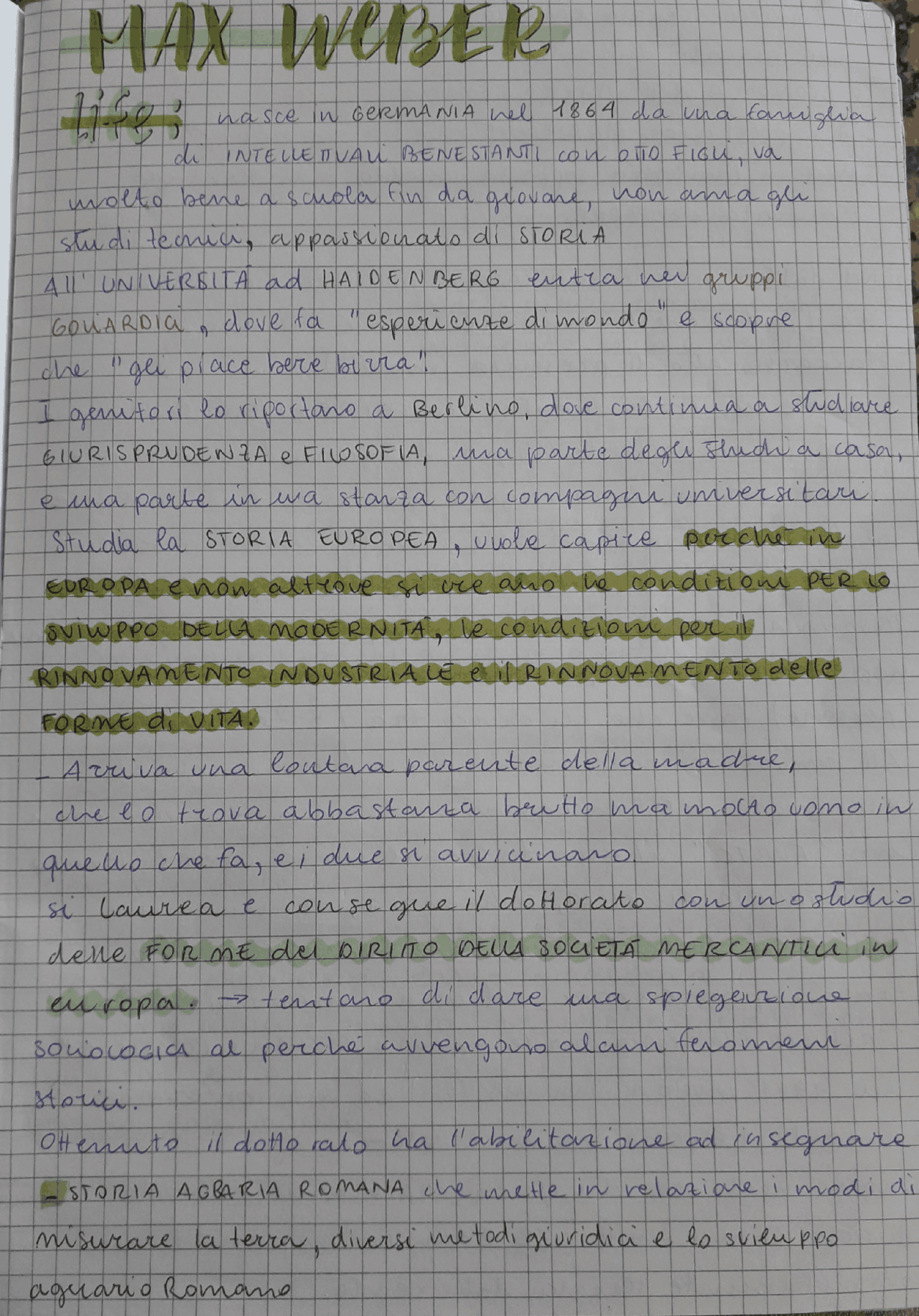 Appunti Su Max Weber Docsity