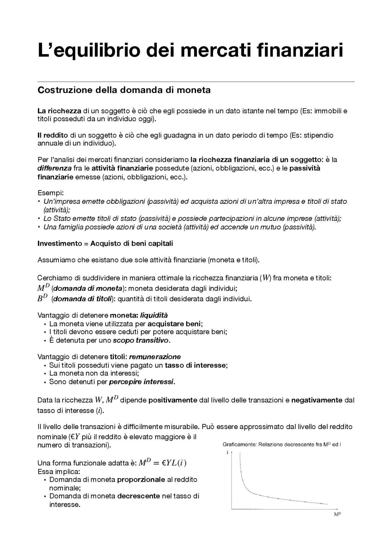 Capitolo 3 Macroeconomia Blanchard Docsity