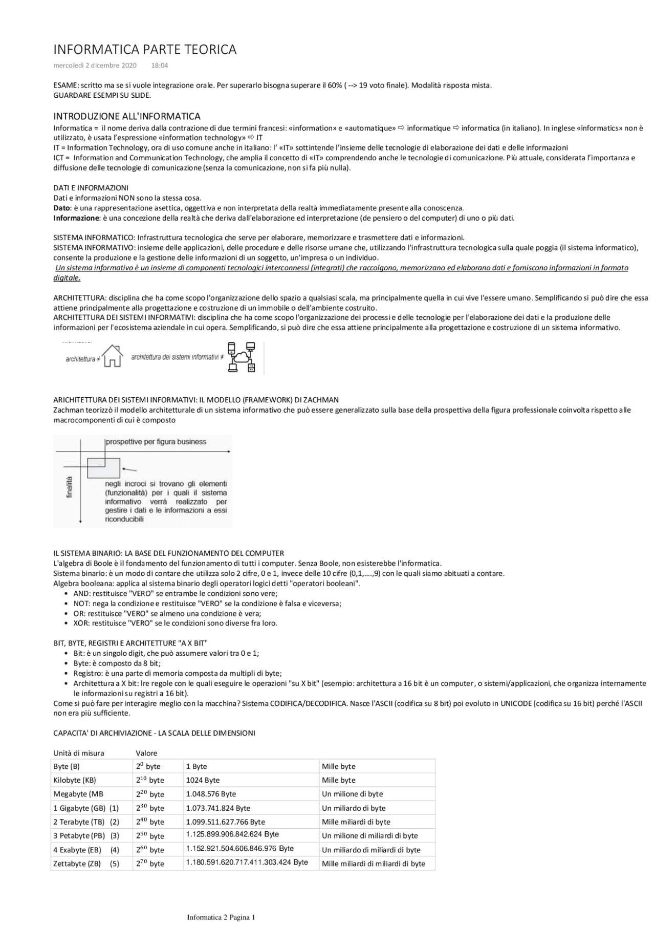 Informatica Prof Maccaferri Docsity