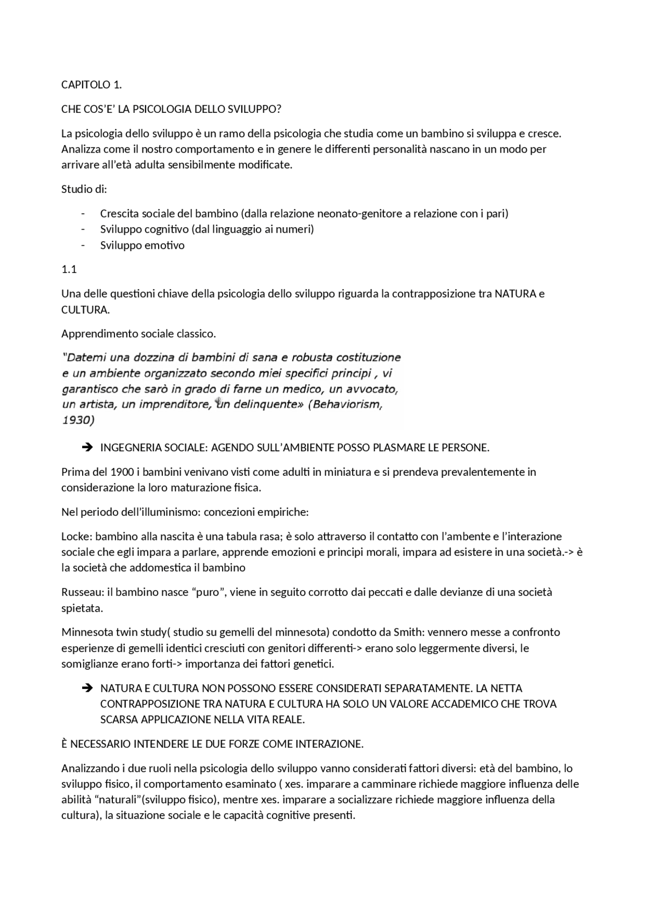 Psicologia Dello Sviluppo Docsity