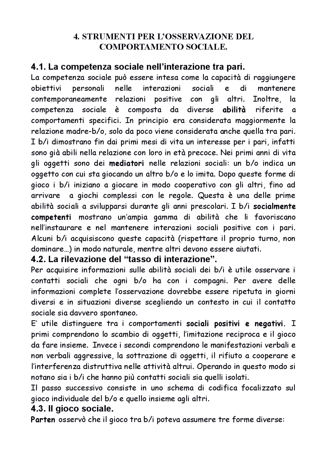 Osservare Per Educare Docsity