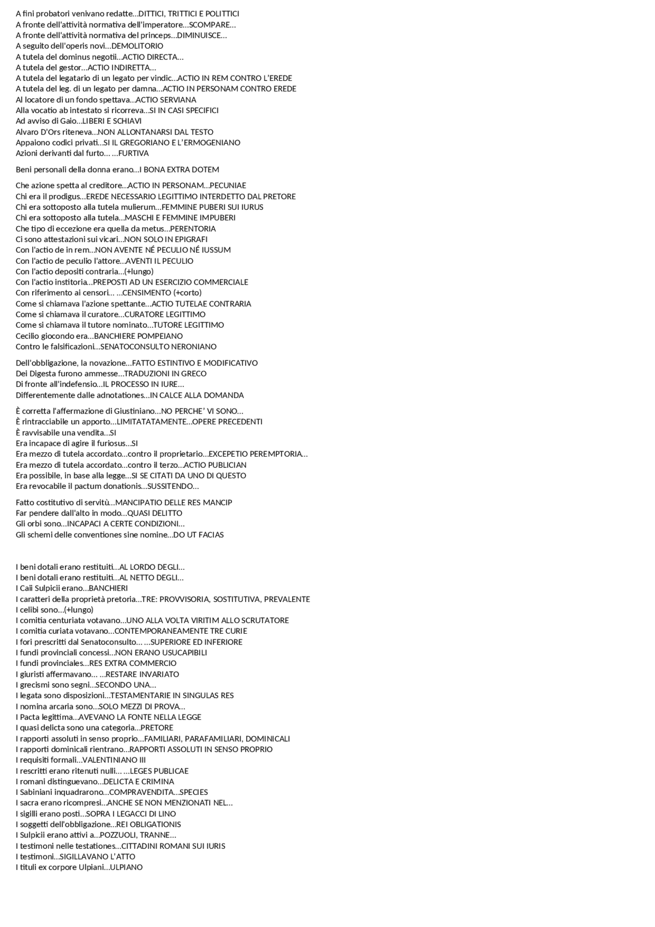 Aggiornato Test Diritto Romano Domande E Risposte Docsity