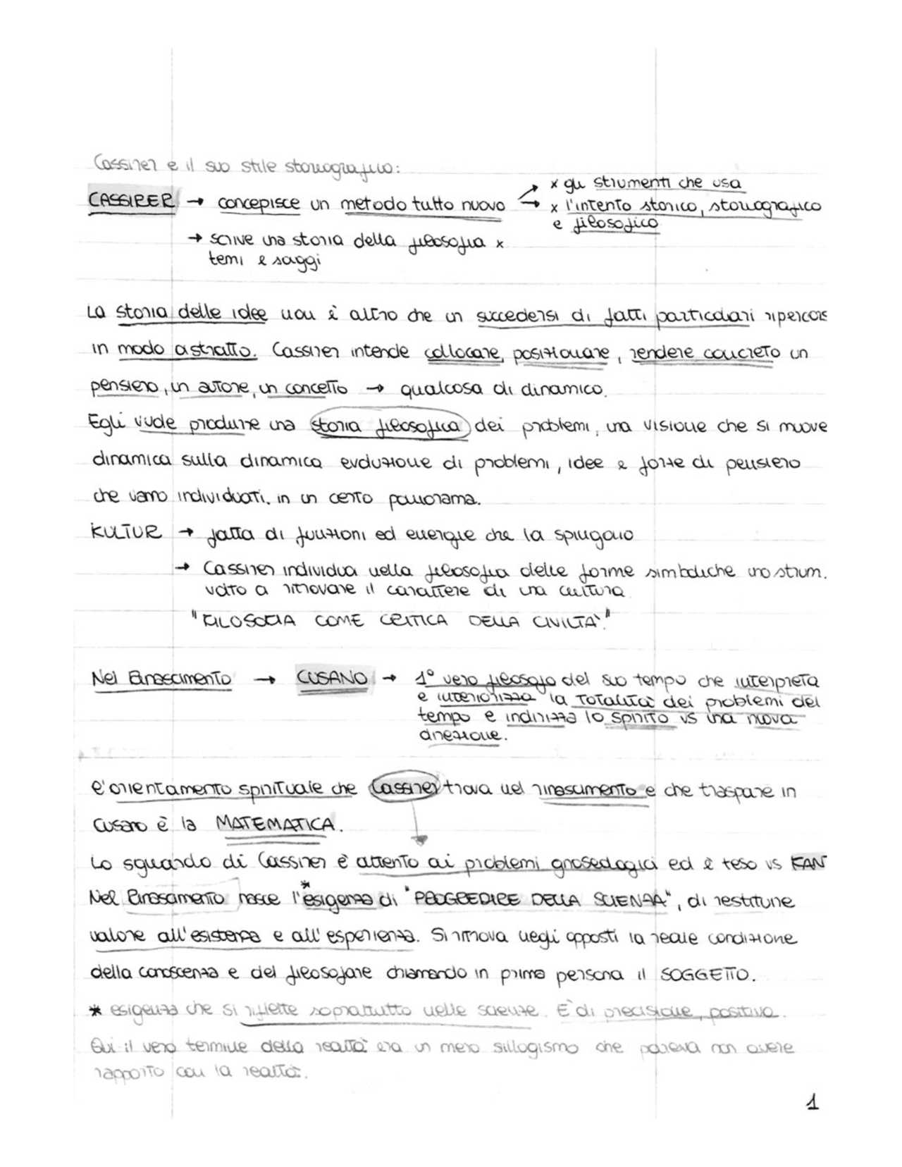 Da Cusano A Leibniz Di Cassirer Docsity