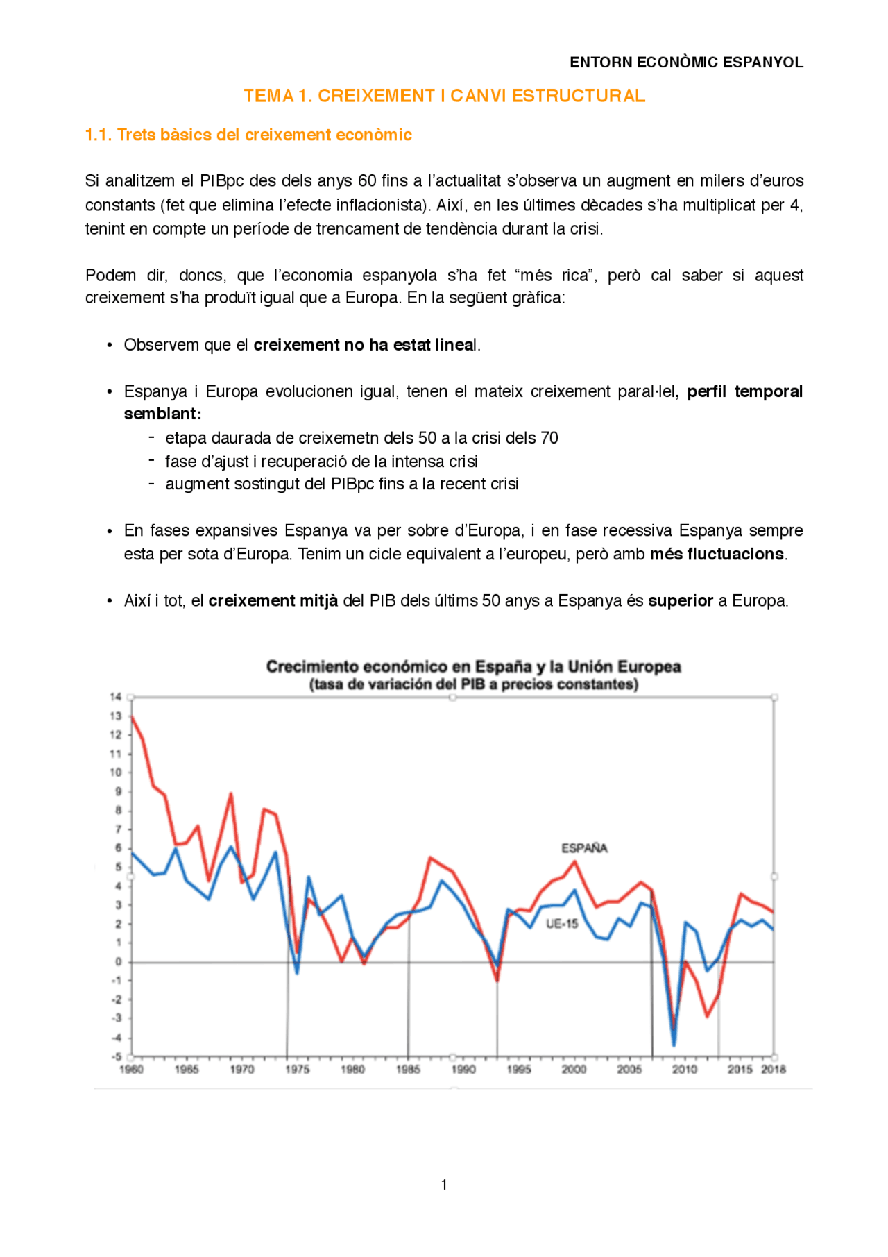 Tema 1 Entorn EconÒmic Espanyol Docsity