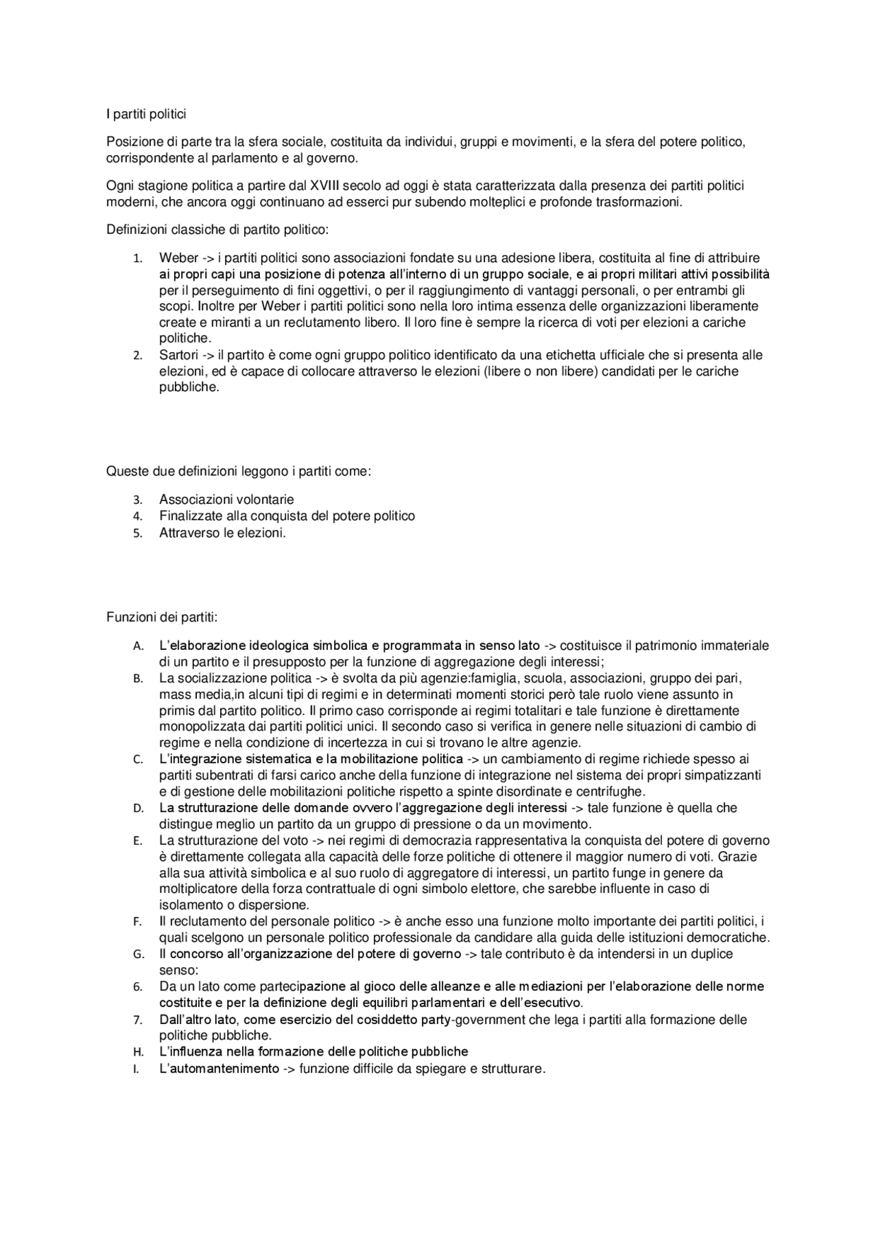 Sociologia dei fenomeni politici - Docsity