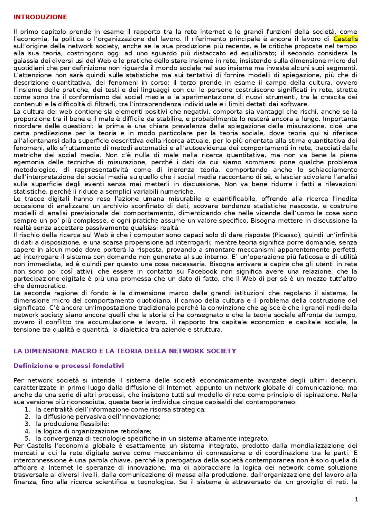 Riassunto Teorie E Pratiche Del Web Docsity