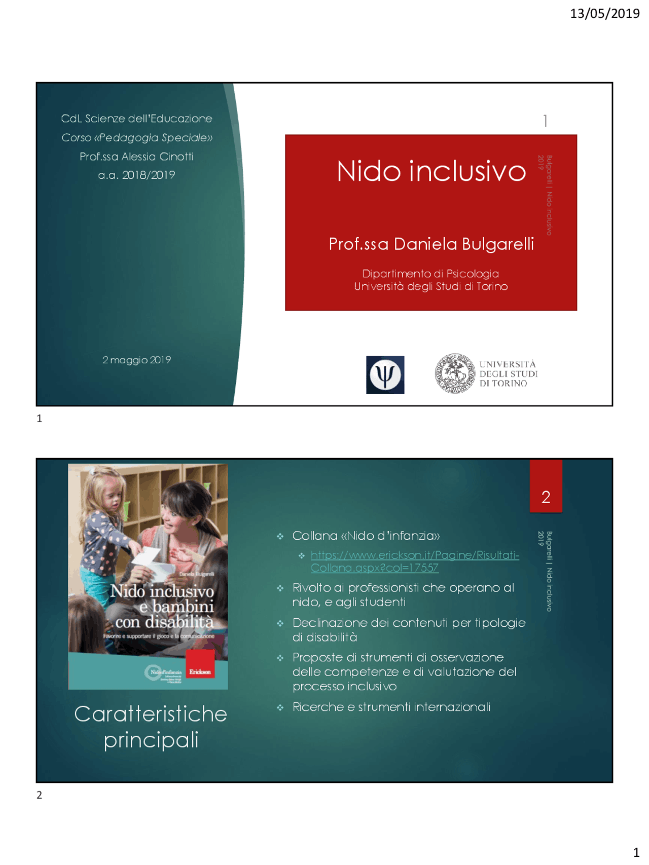 Nido Inclusivo E Modalità Adatte Docsity