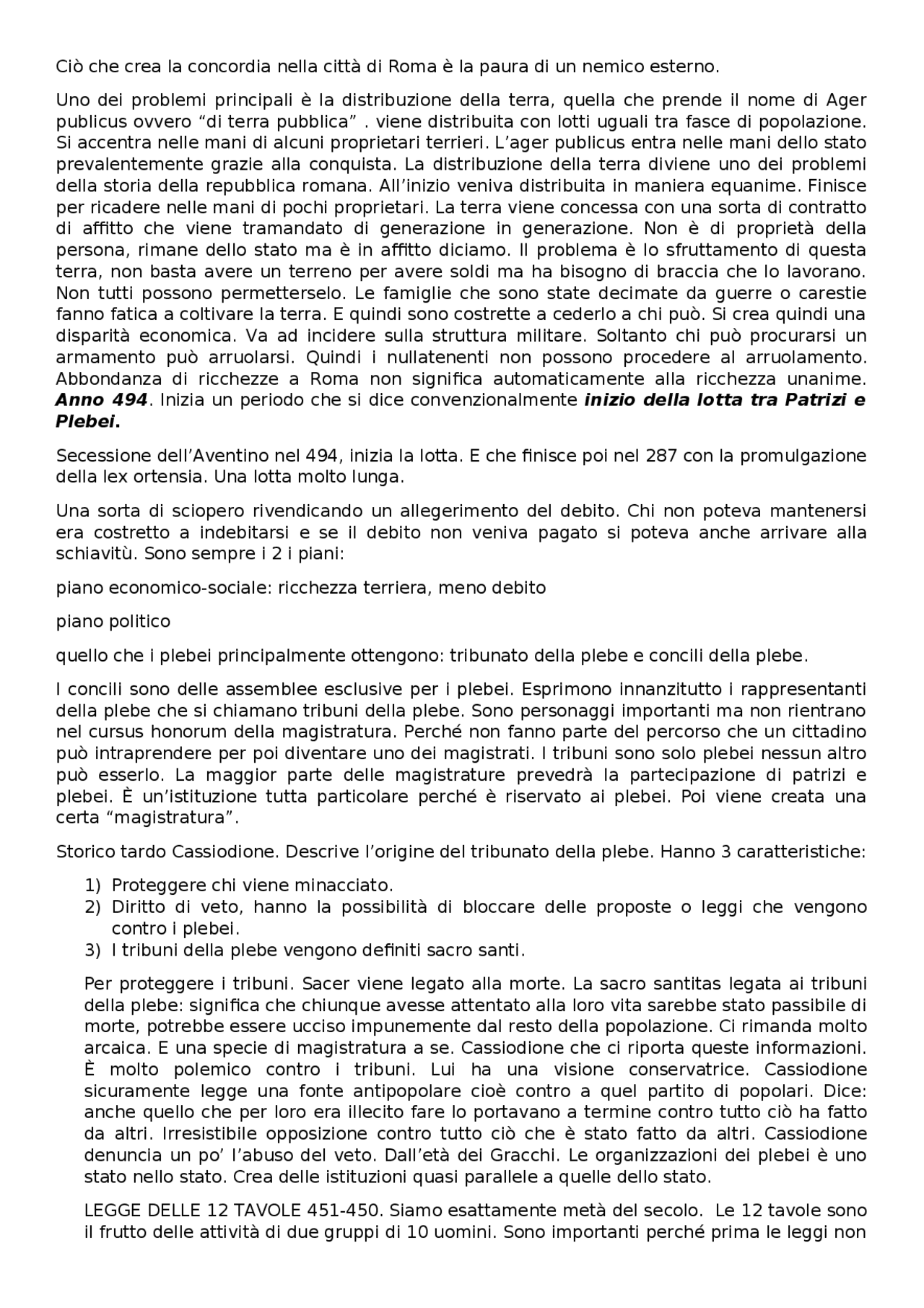 LEZIONI STORIA ROMANA/ MECELLA 4 - Docsity