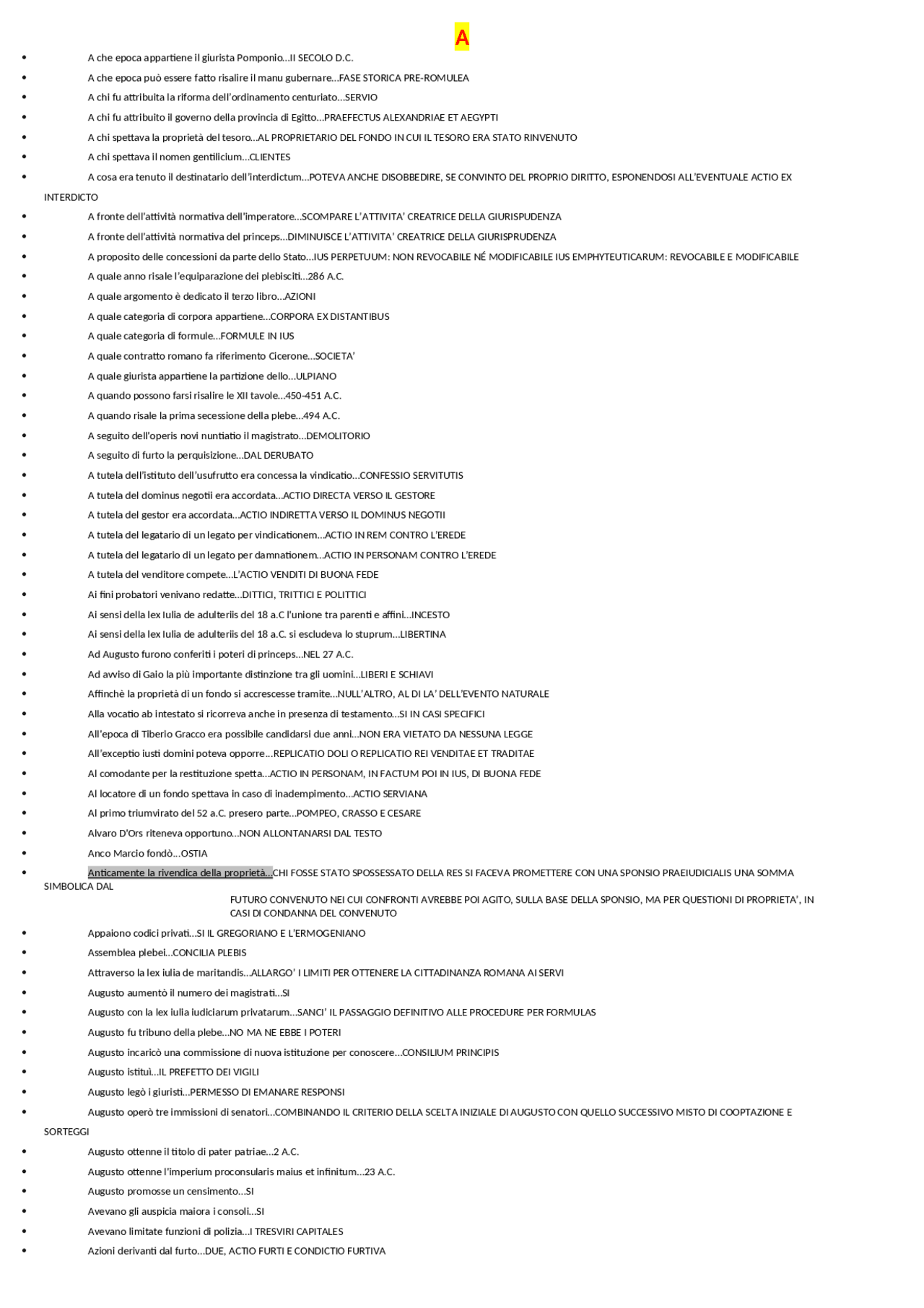 Aggiornato Test Diritto Romano Domande E Risposte Docsity