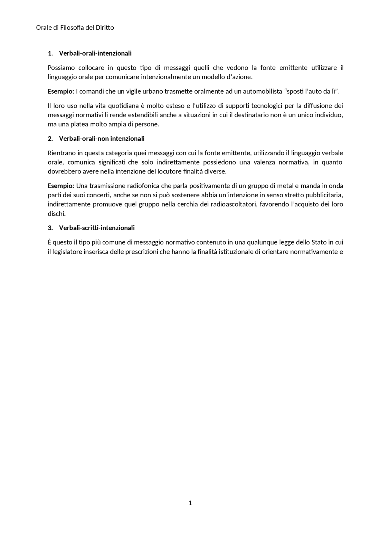 Sintesi Per Orale Con Integrazioni Docsity