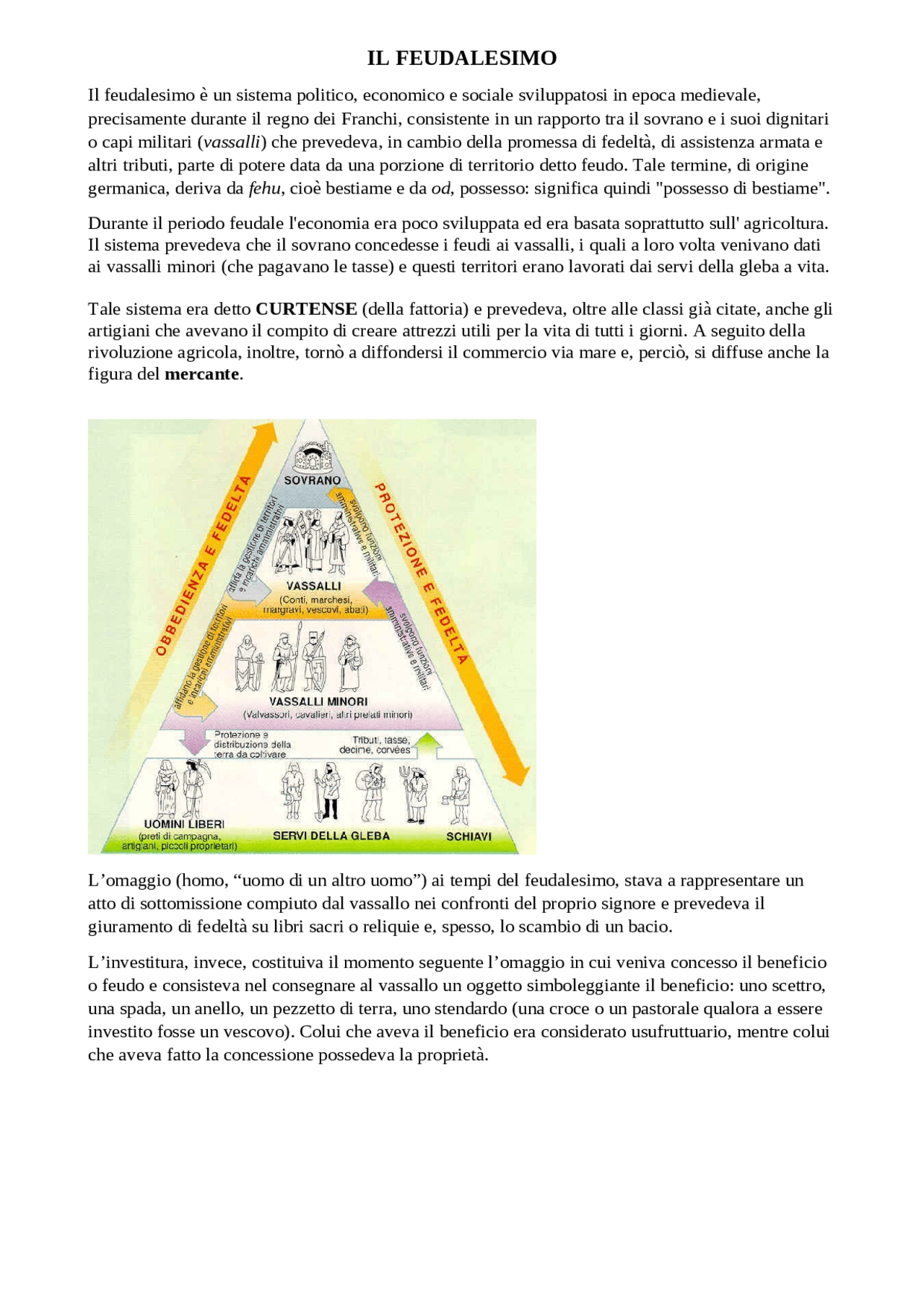 Il Feudalesimo In Breve Docsity