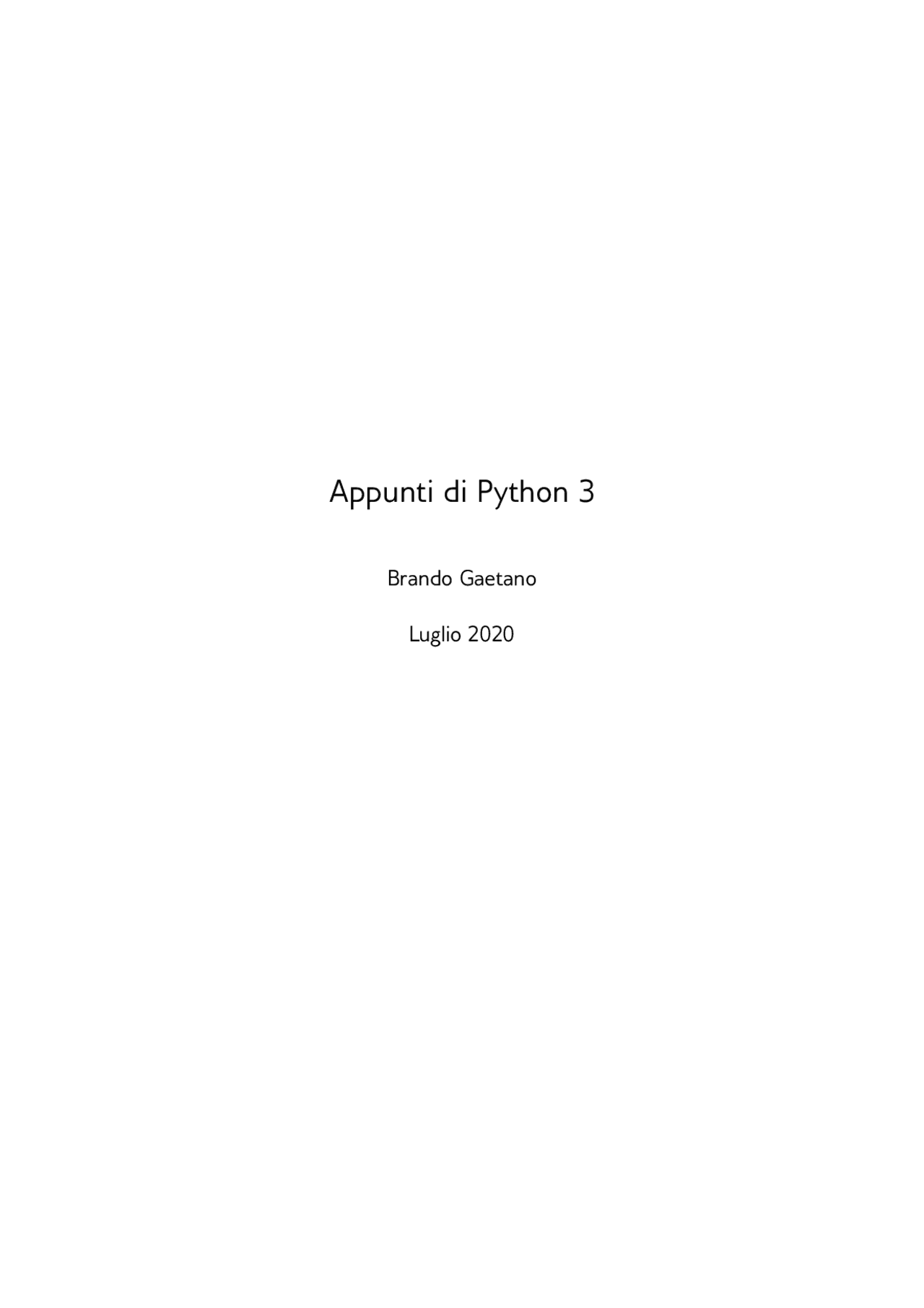 Python Appunti Corso Base Docsity