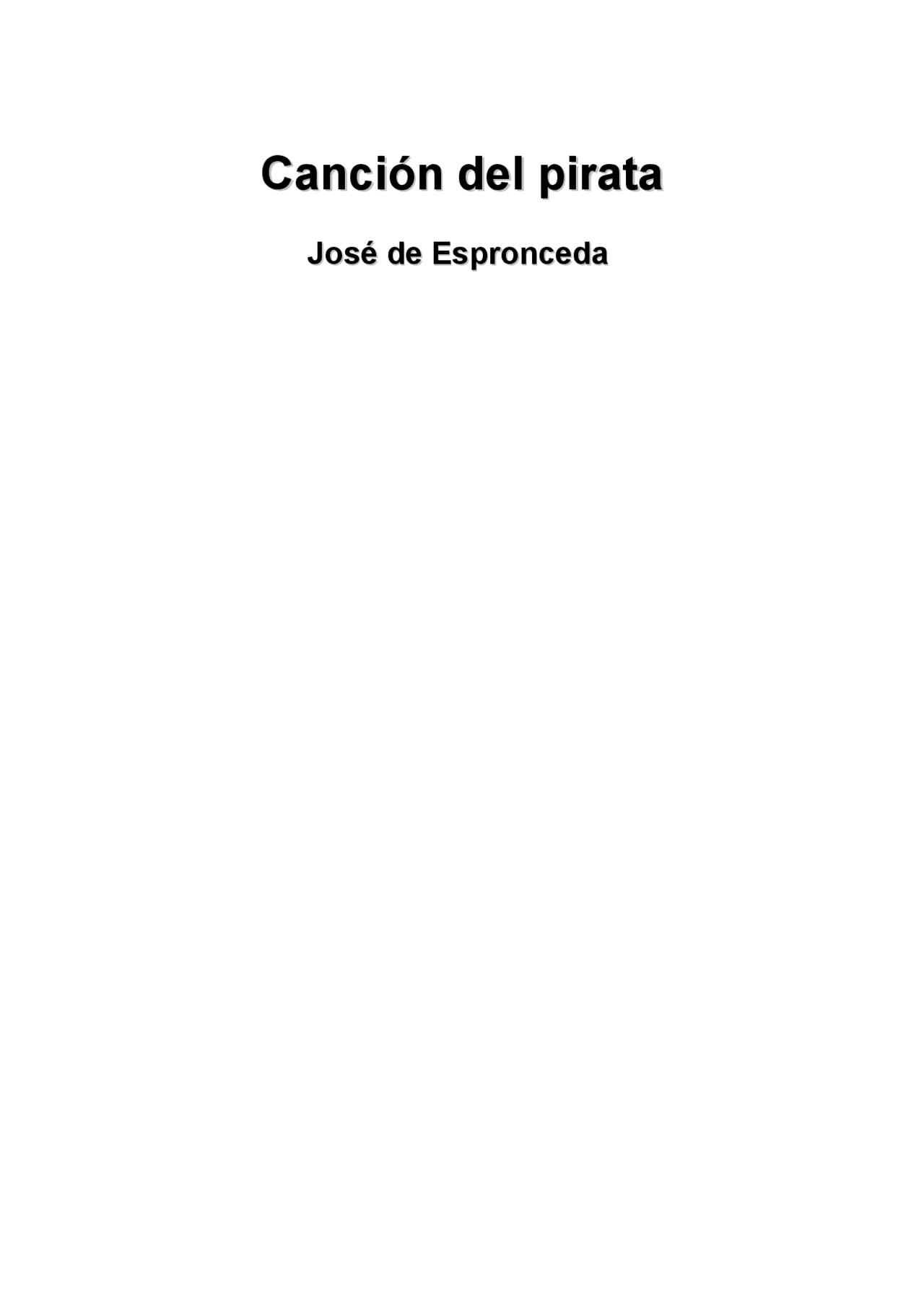La Canción De Pirata Docsity