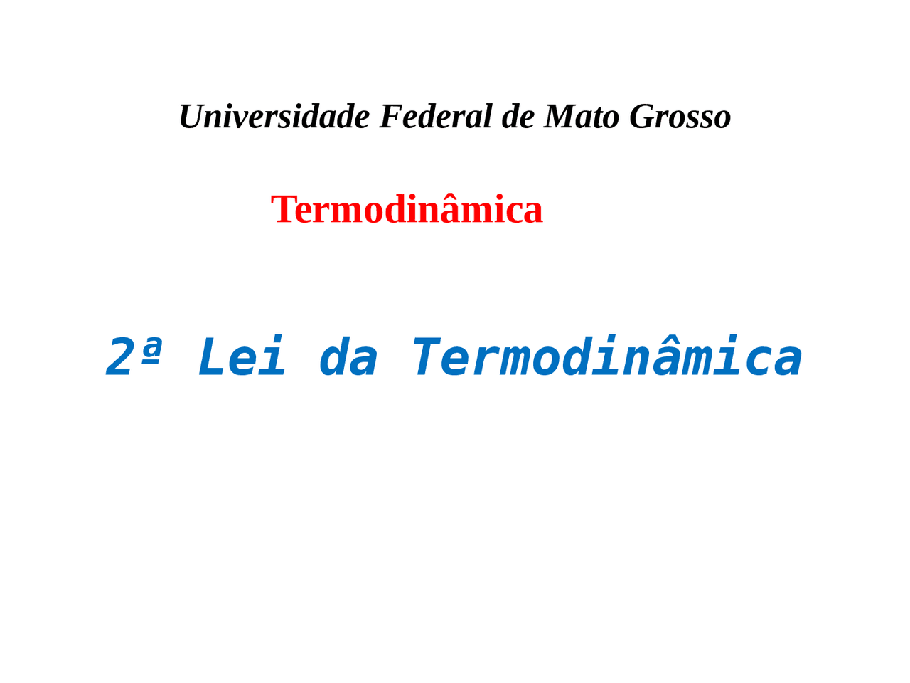 Segunda Lei Da Termodinâmica Docsity
