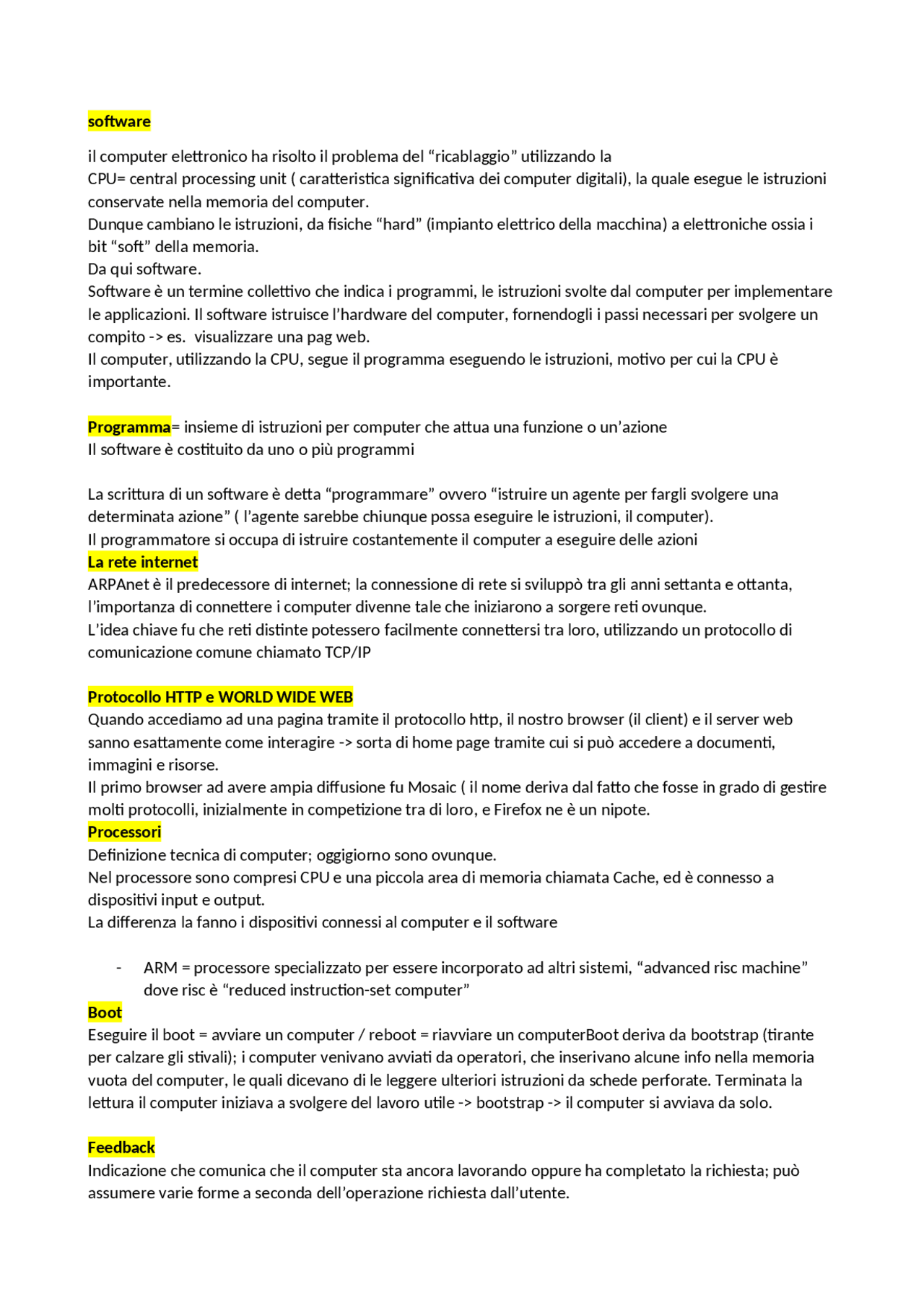 Riassunto Libro Fluency Conoscere E Usare Linformatica Docsity