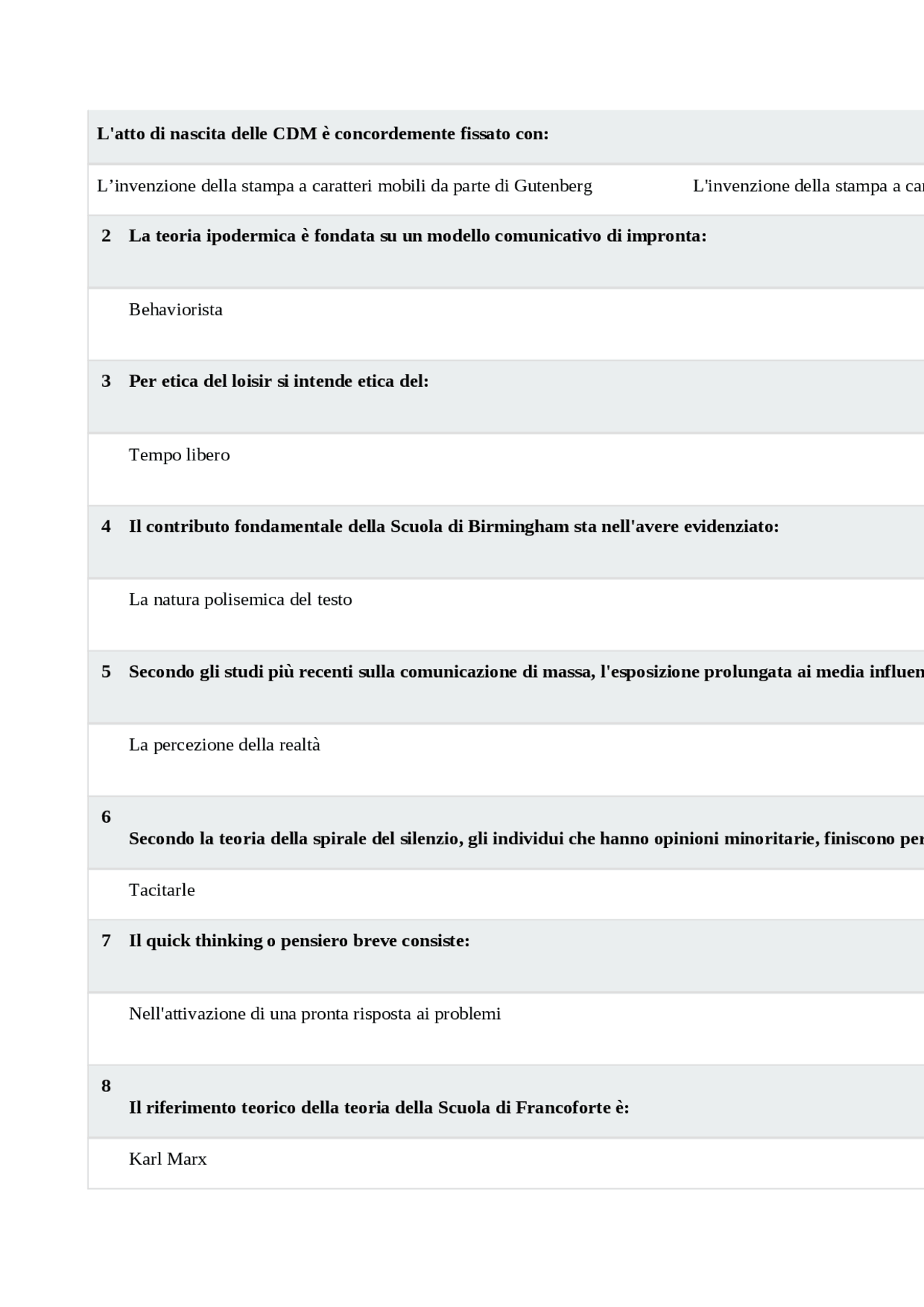Teorie E Tecniche Della Comunicazione Di Massa Docsity