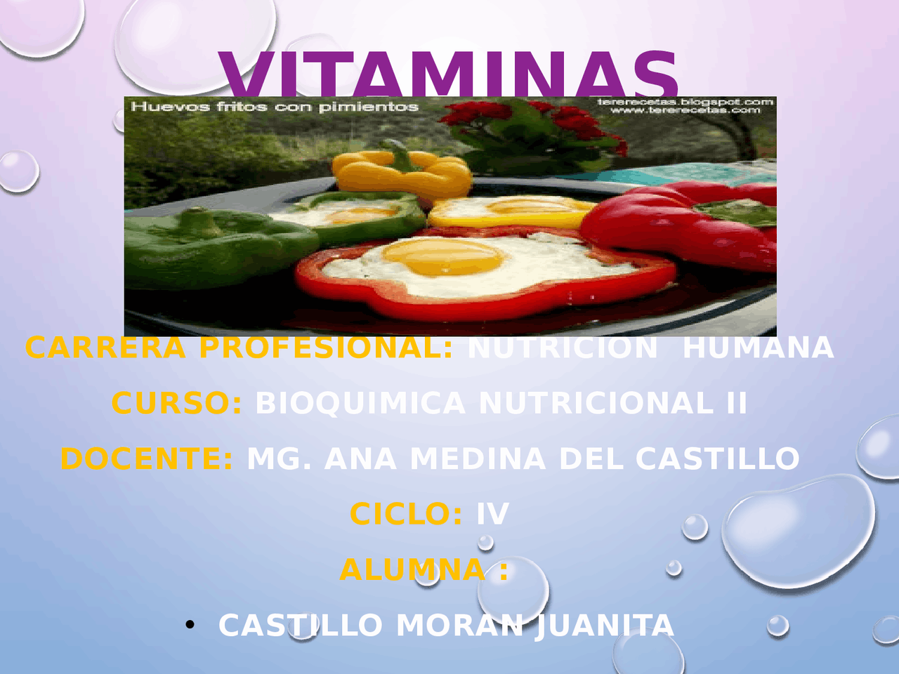 LAS VITAMINAS EN ALIMENTOS - Docsity