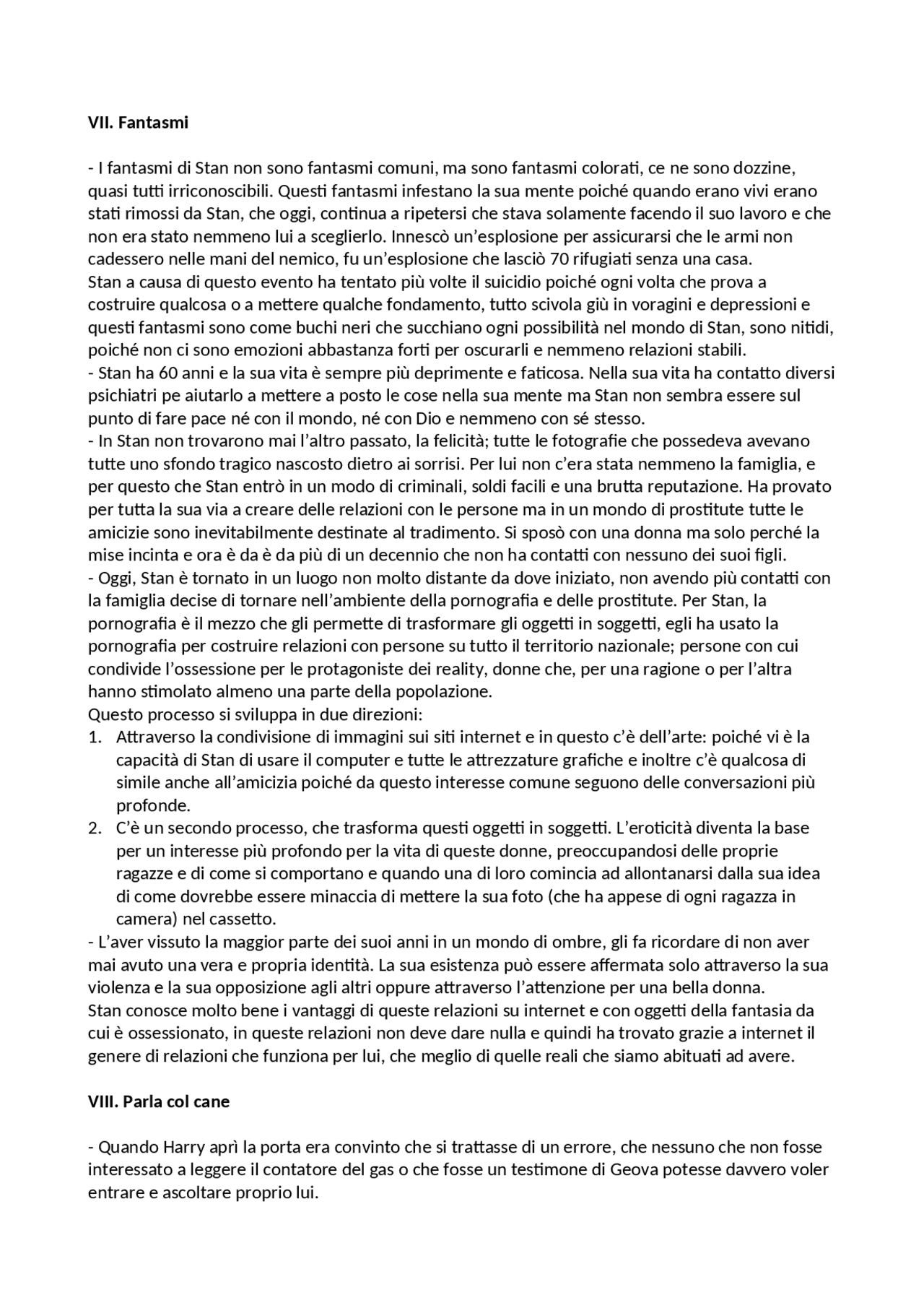 Riassunto Di Cose Che Parlano Di Noi Docsity