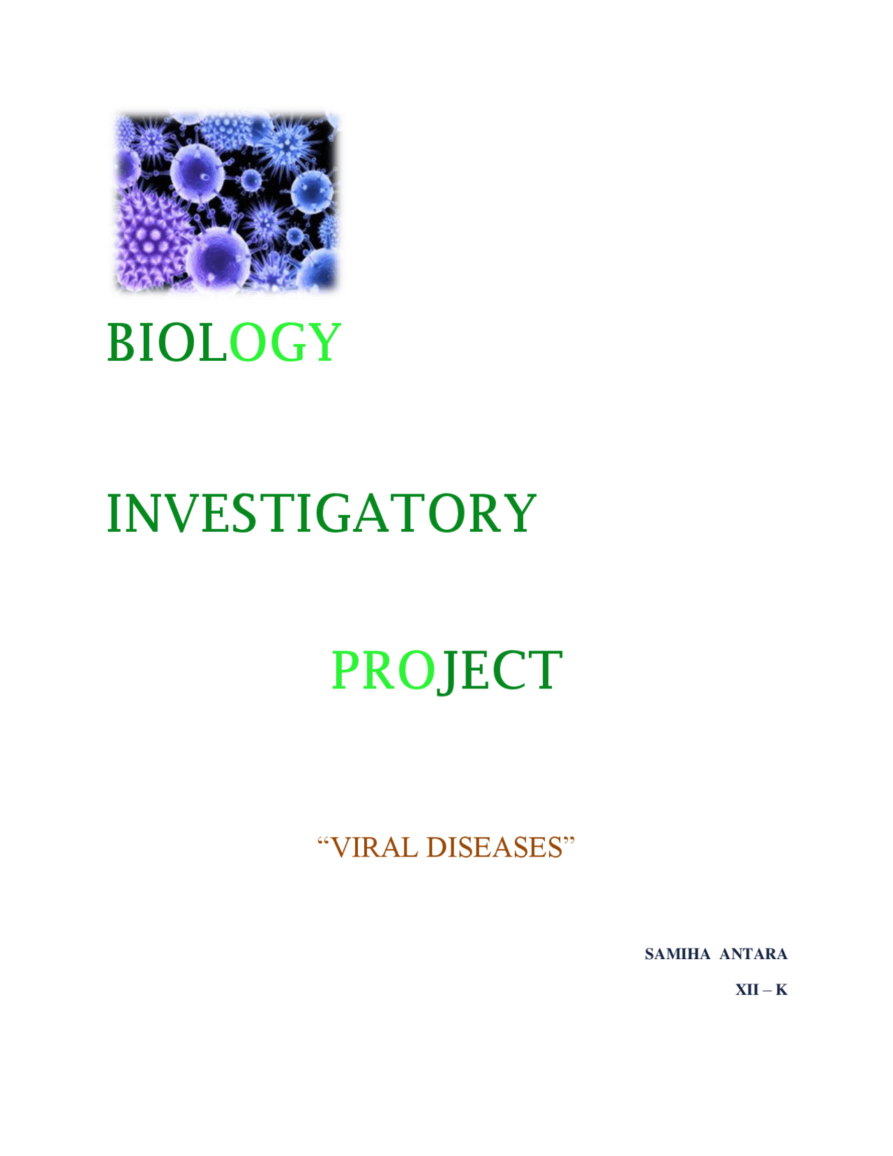 Study of viral disease in human - Docsity