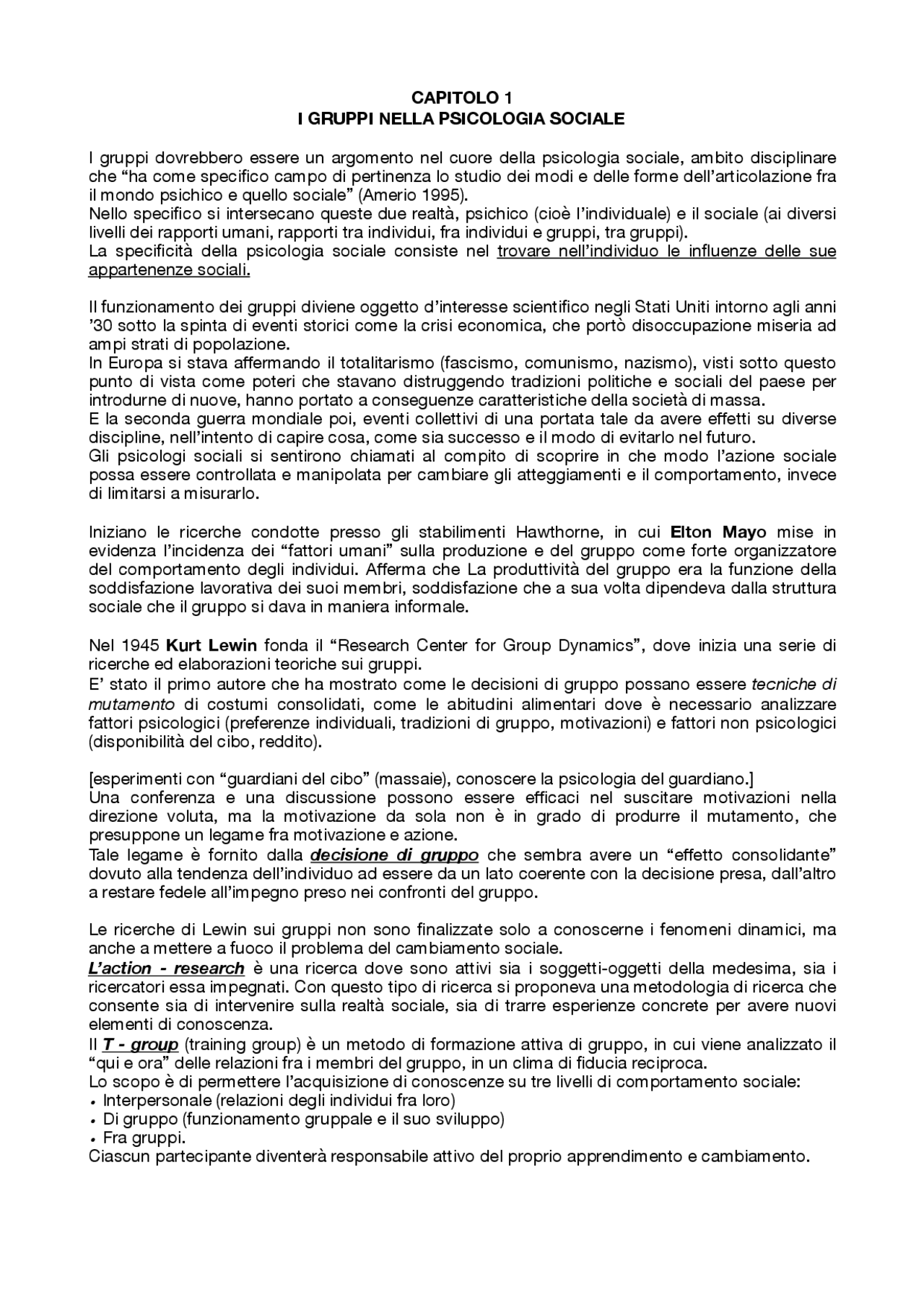 I Gruppi Sociali Psicologia Dei Gruppi Docsity
