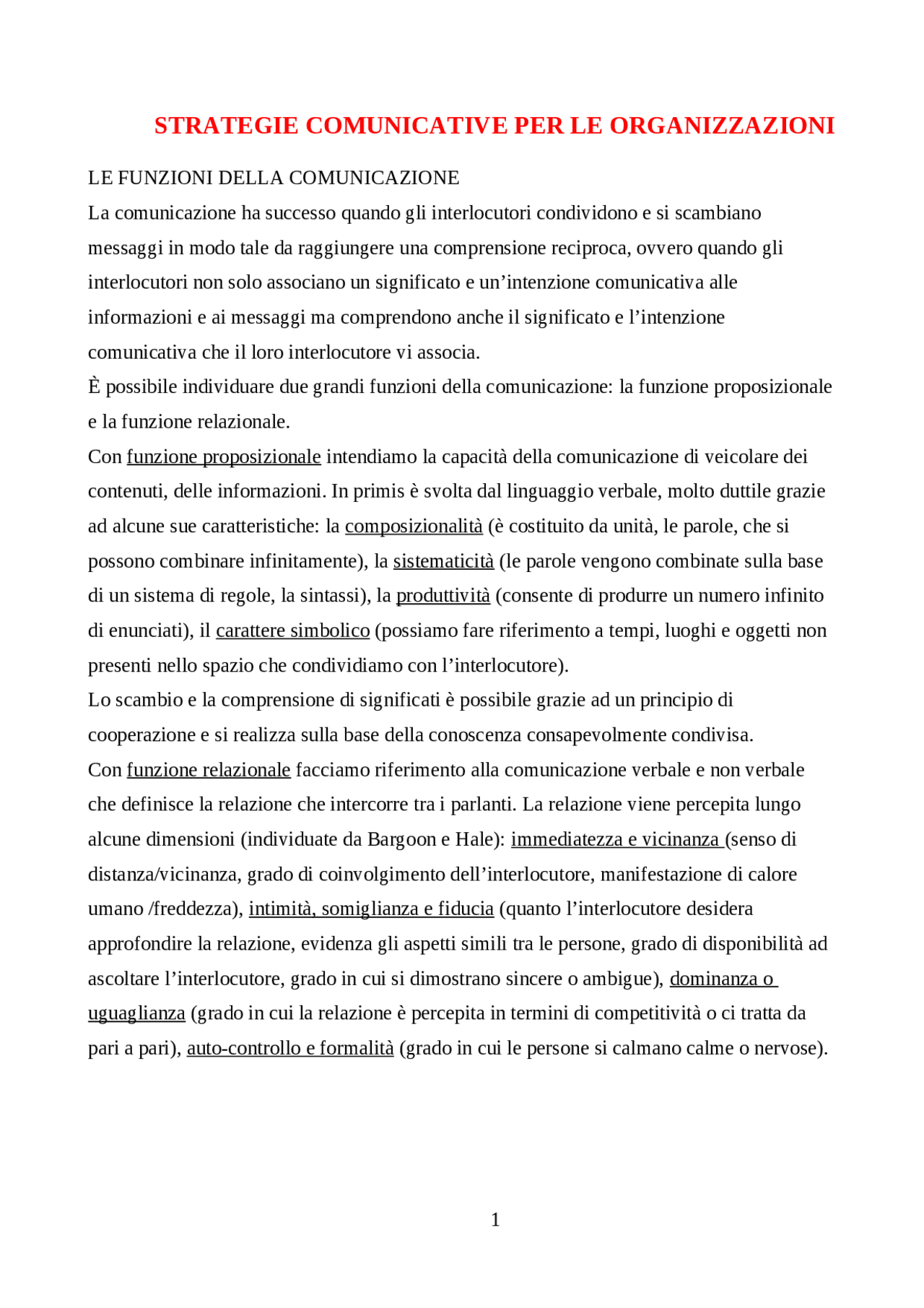 Strategie Comunicative Per Le Organizzazioni Docsity