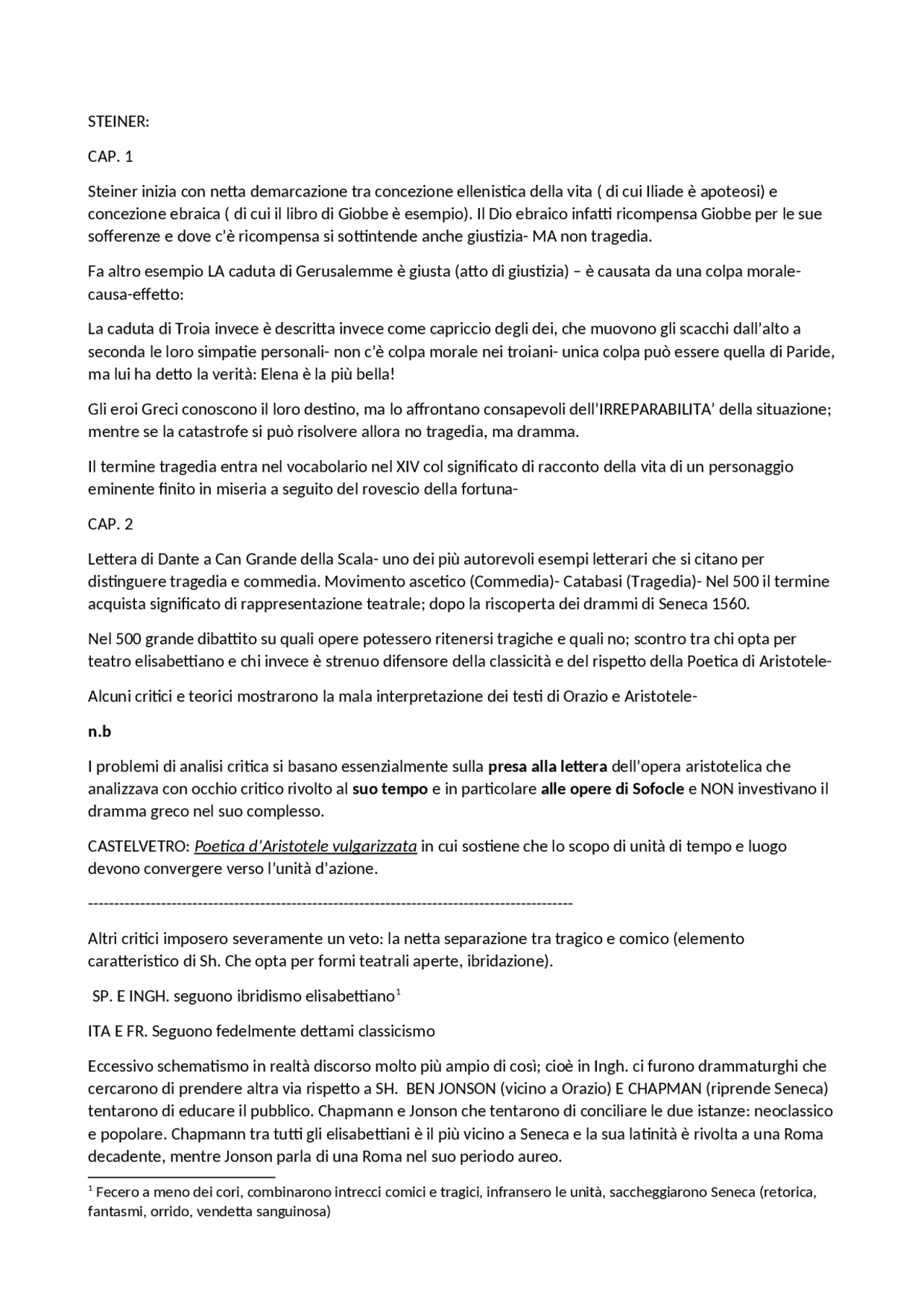 Riassunto Di La Morte Della Tragedia Steiner Docsity