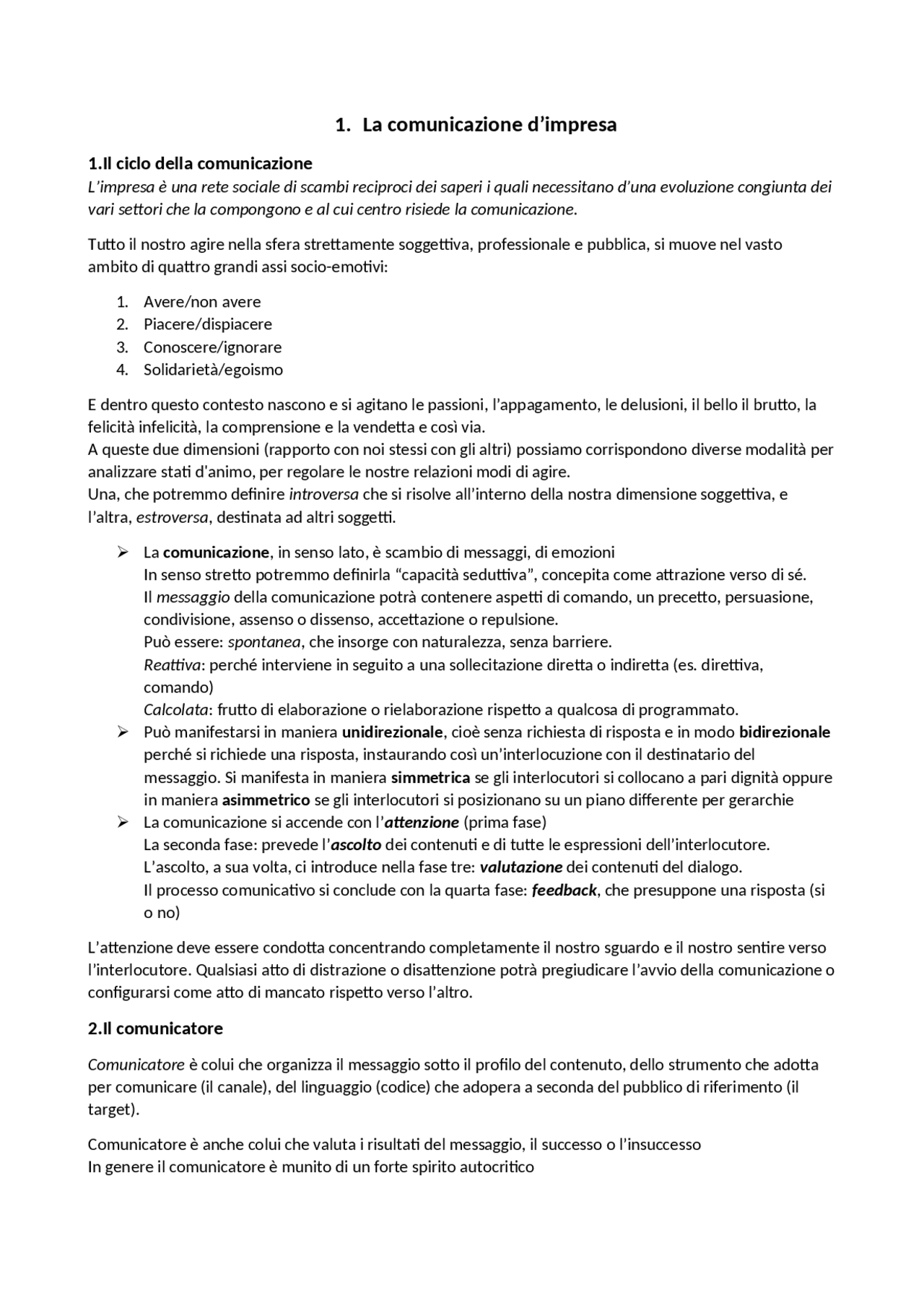 Comunicazione Pubblica Docsity