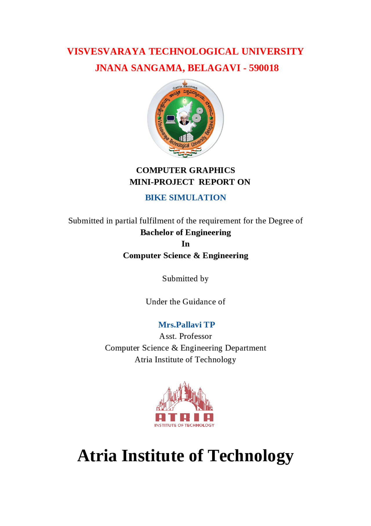 Project report on Bike Simulation in Computer Graphics | Study Guides ...