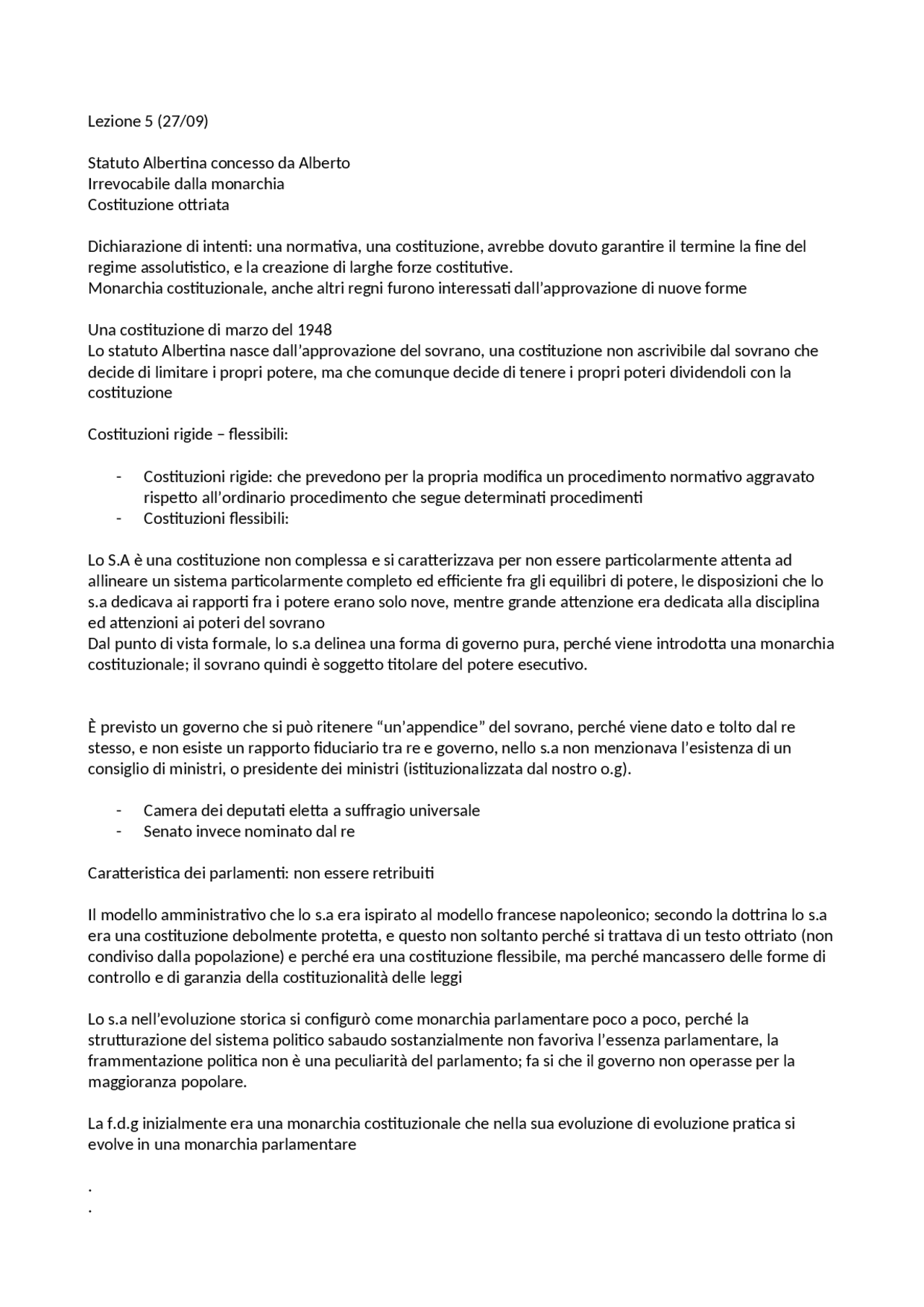 Appunti Diritto Costituzionale 5 Docsity