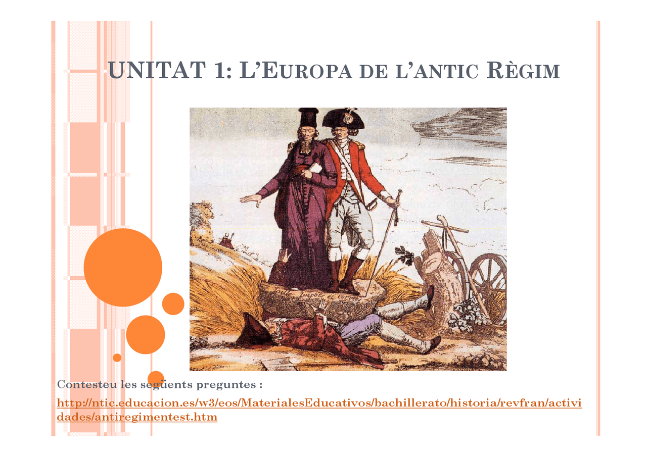 Antic Regim 1BACHILERATO - Docsity