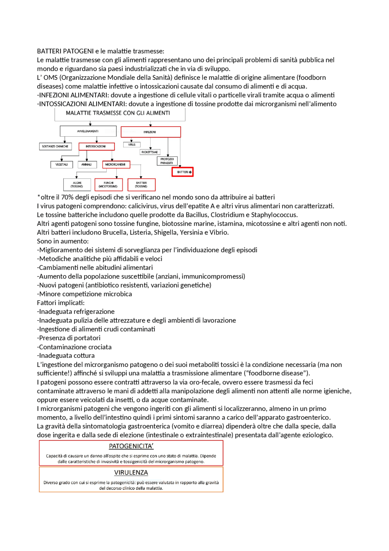 Batteri Patogeni E Malattie Trasmesse Approfondimento Docsity