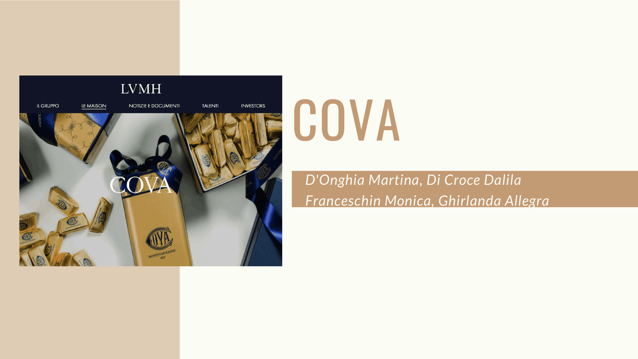 IL RAPPORTO TRA COVA E LVMH - Docsity