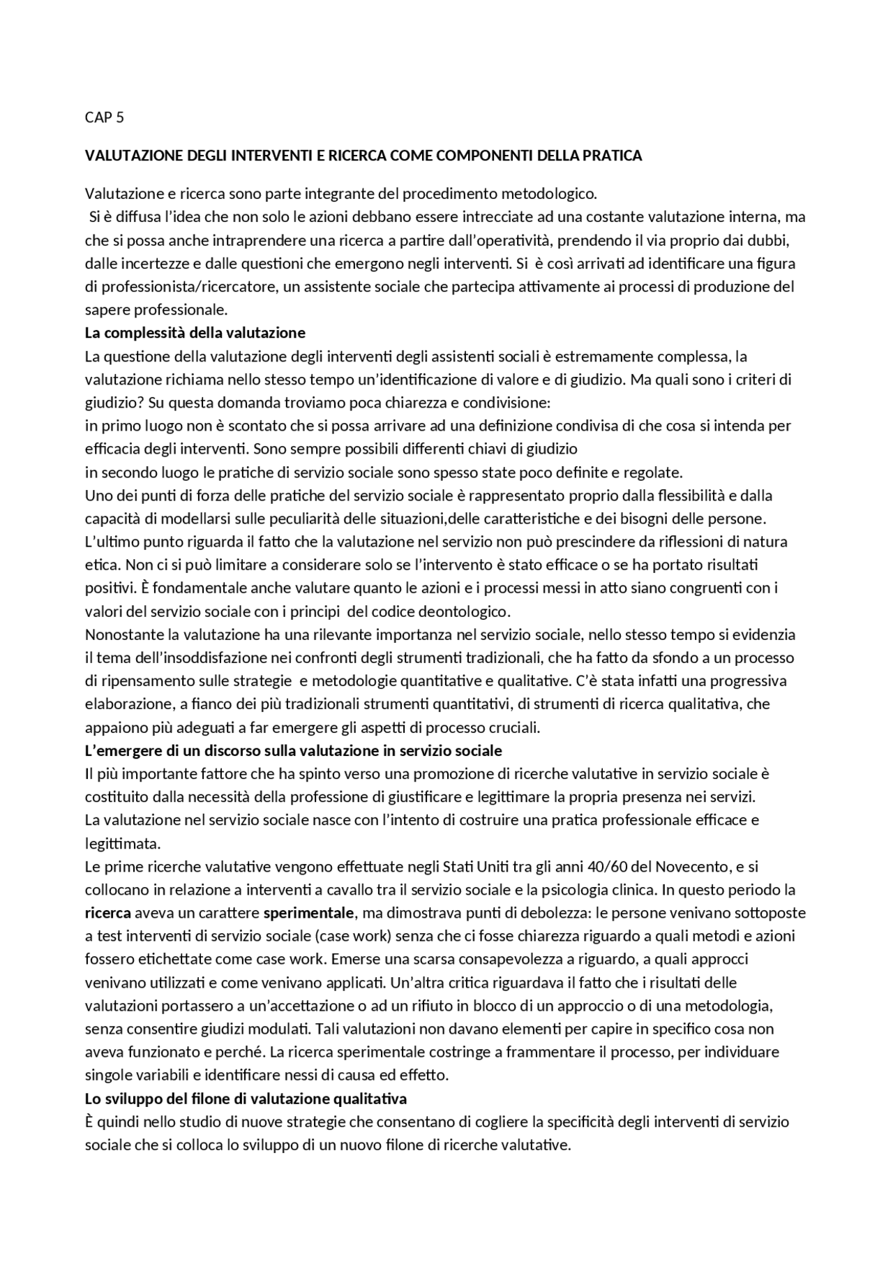 Metodo Del Servizio Sociale Docsity