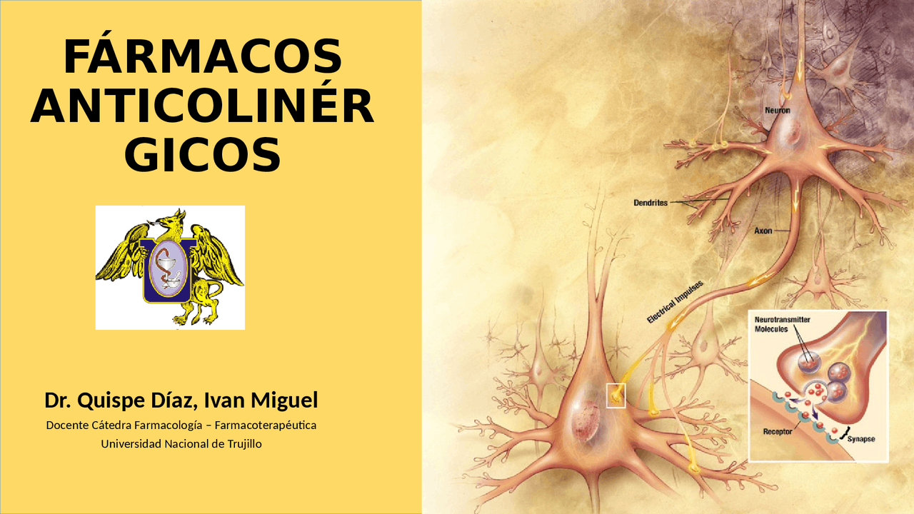 Farmacos anticolinergicos - Docsity