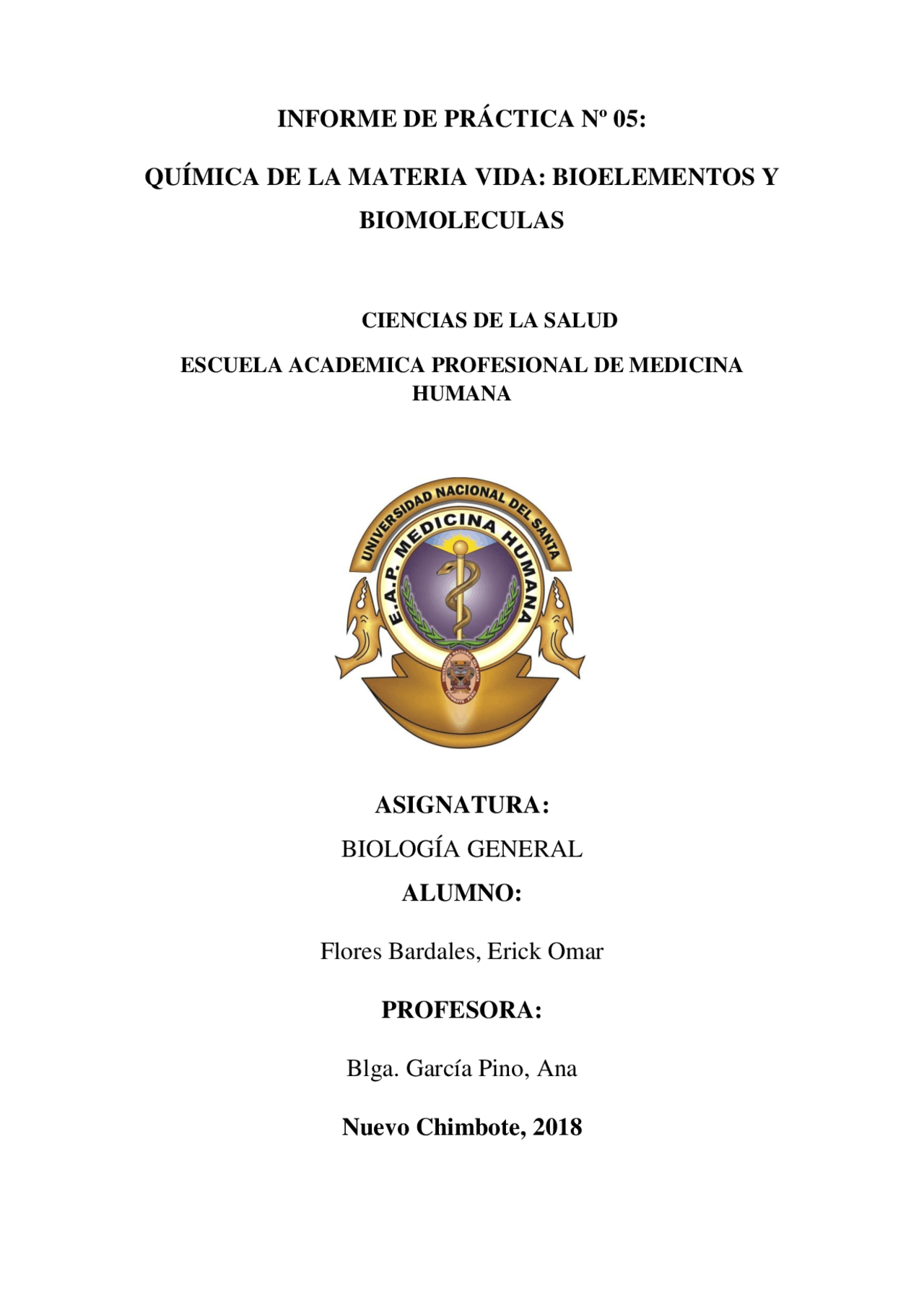 Informe Bioelementos Y Biomoleculas Monografías Ensayos De Biología